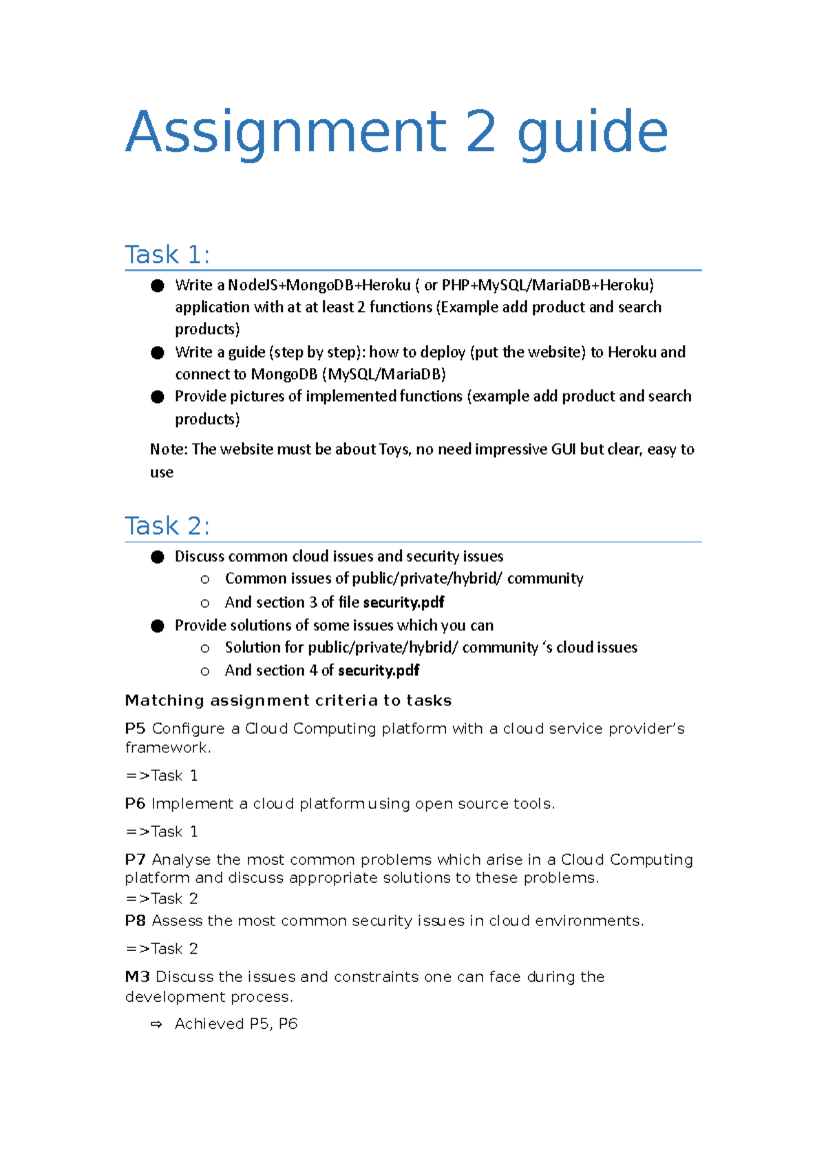 Assignment 2 Guide Assignment 2 Guide Task 1 Write A Nodejsmongodb