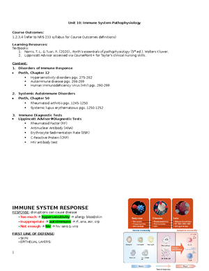 Patho Immune Case Studies 2022 - Immune Part Pathophysiology Case ...