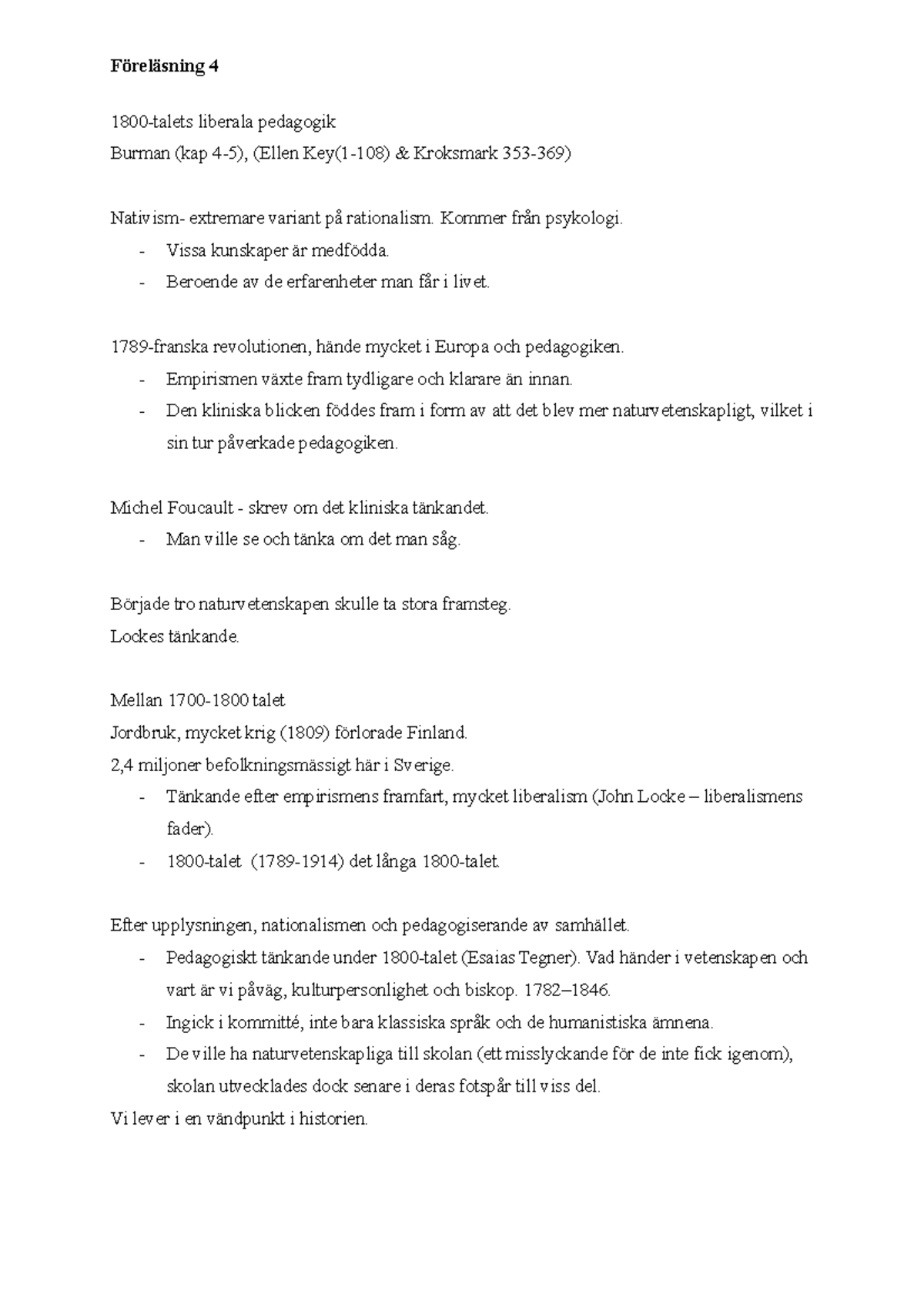 Föreläsning 4 1800-talet - Föreläsning 4 1800-talets liberala pedagogik ...