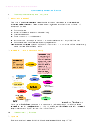 Introduction to American Studies - 1 Introduction to American Studies ...