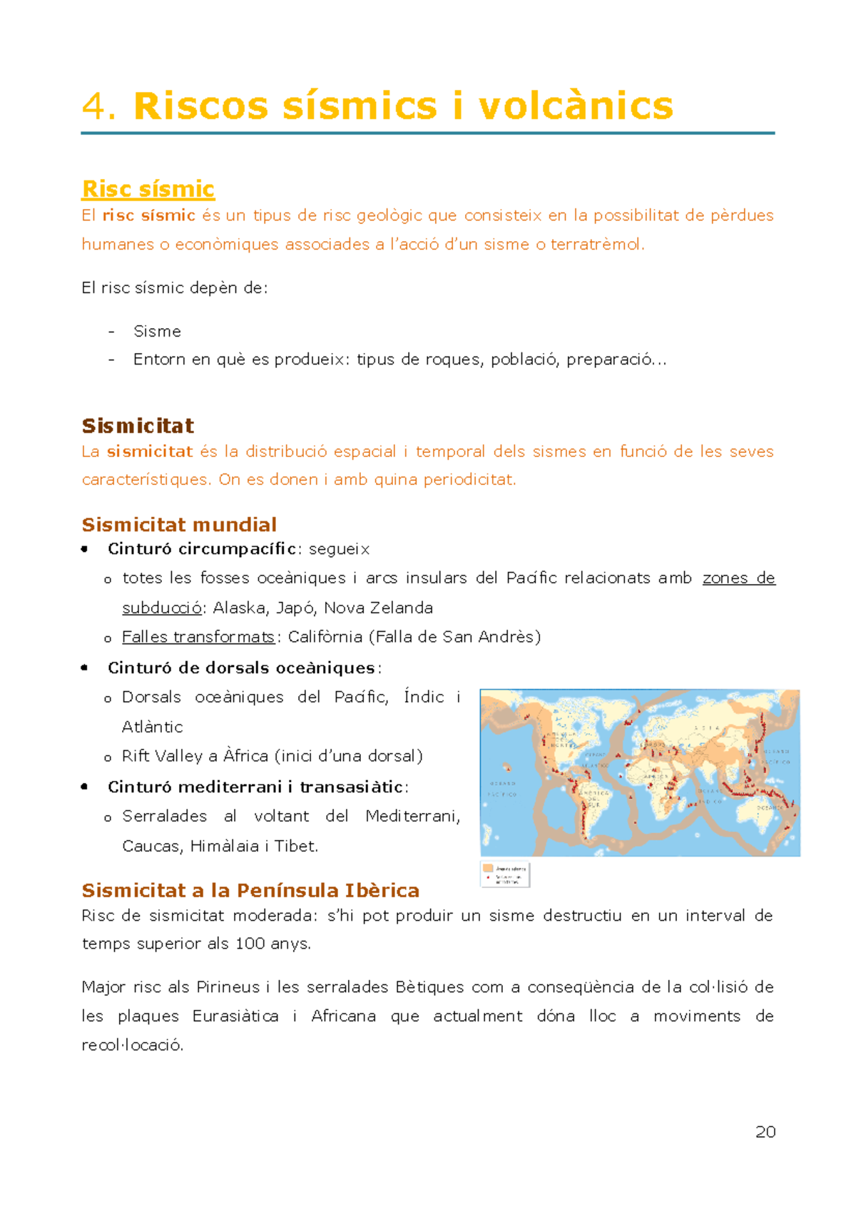 4. Riscos sismicitat i vulcanisme - 4. Riscos sísmics i volcànics Risc ...