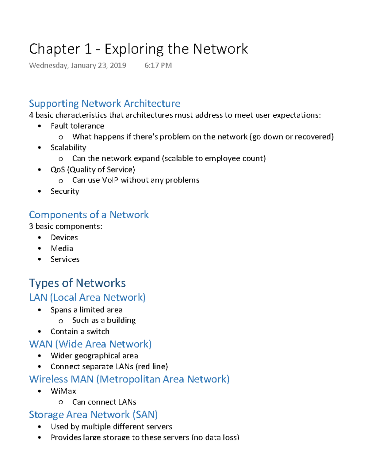 Chapter 1 - Exploring the Network - Supporting Network Architecture 4 ...