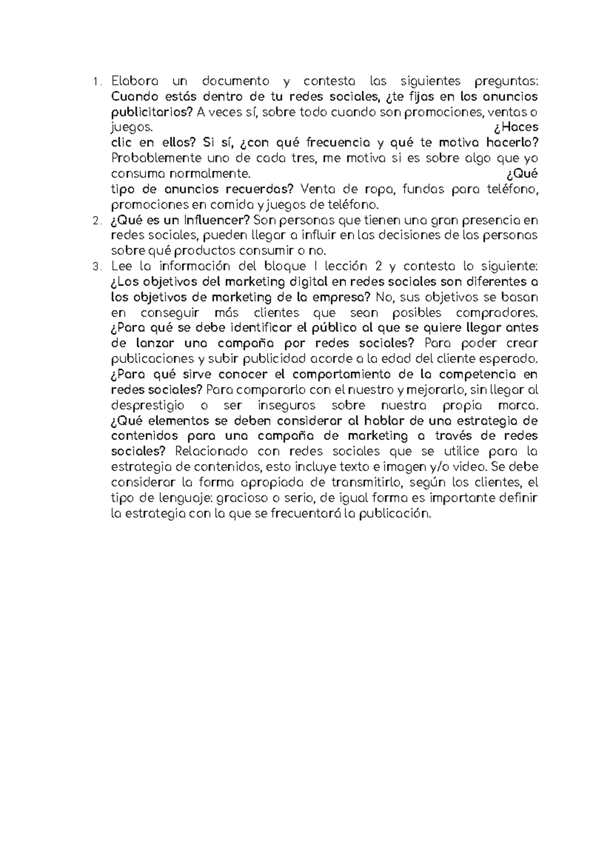 Digital MK resumen - Elaboμa u docu e to å co testa las siguie tes ...