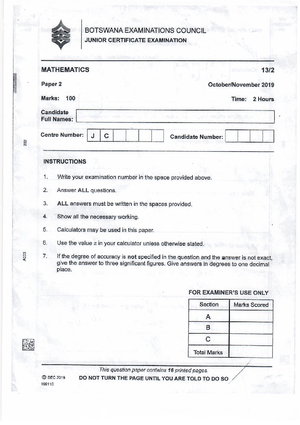 JCE Science Paper 2 - Revision booklet - CRACKiT Tuition Botswana Term ...