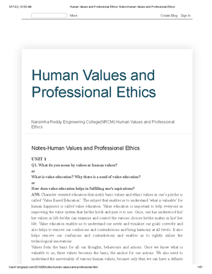 UHV UNIT 5 - Notes - UNIT 5 Universal Human Value Q1. What are the ...