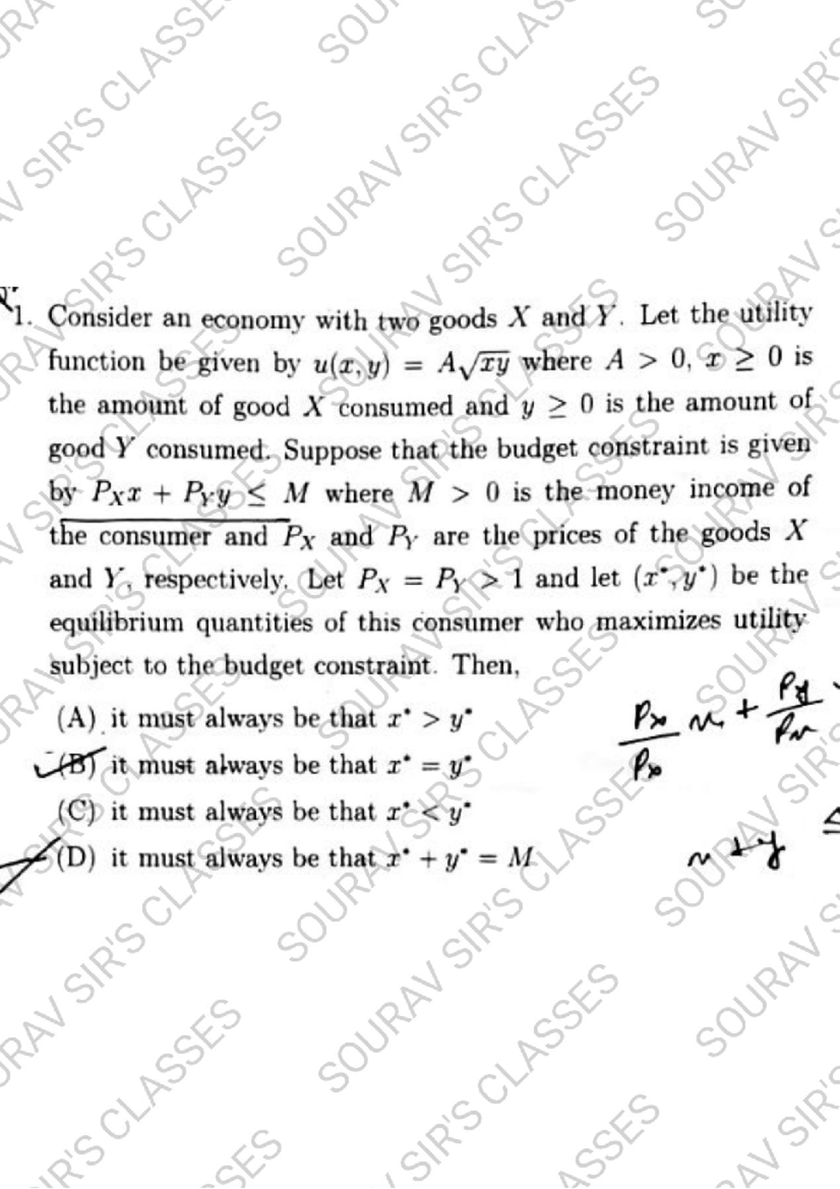 Practice questions Math and econ - Micro Economic Analysis - Studocu