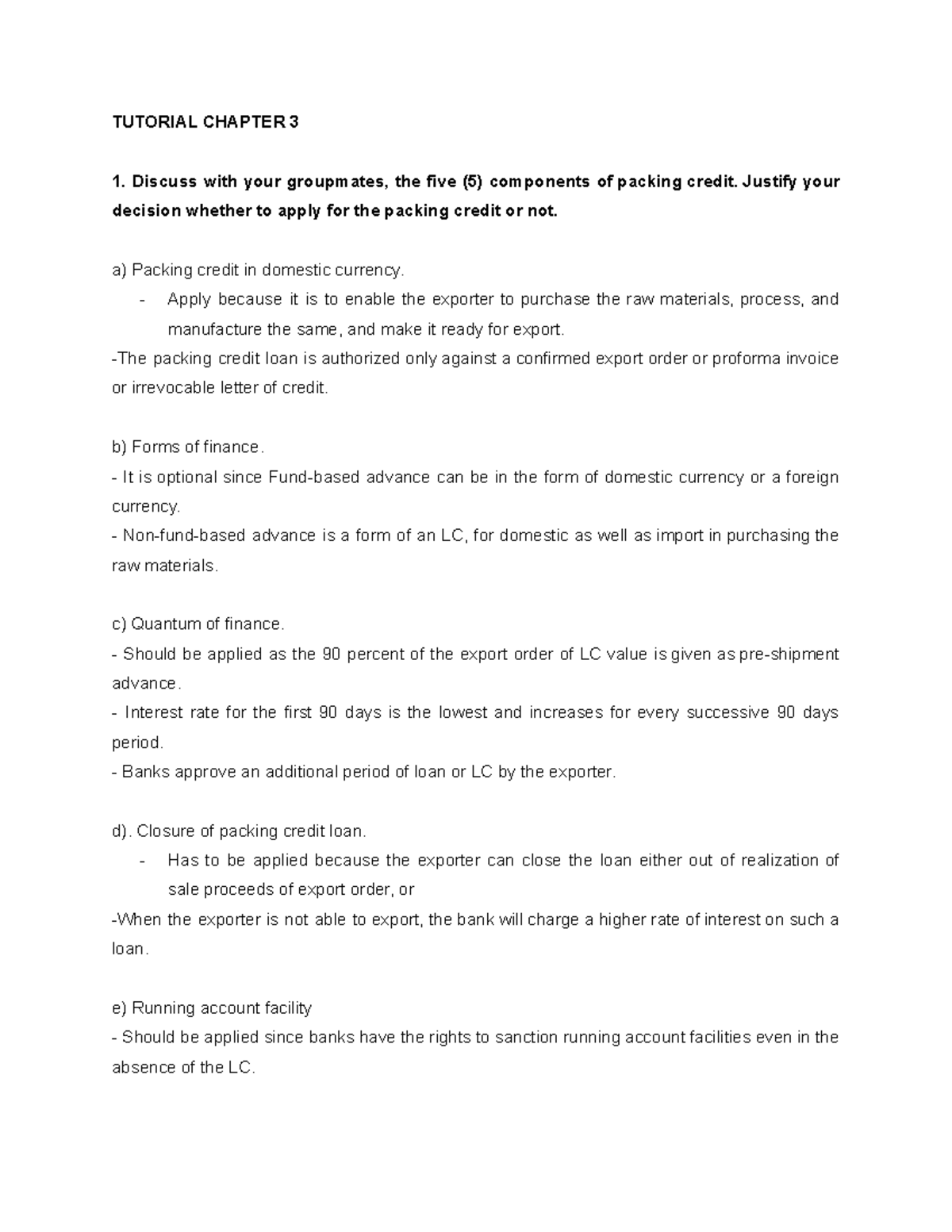 Tutorial 3 IBM554 - help me to do assignments - TUTORIAL CHAPTER 3 1 ...