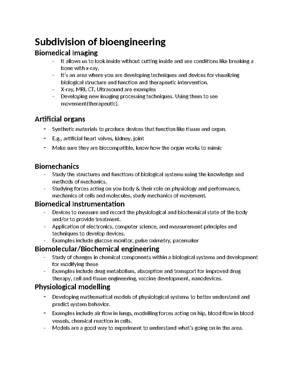 Class 3 subdivision of bioengineering - Subdivision of bioengineering ...