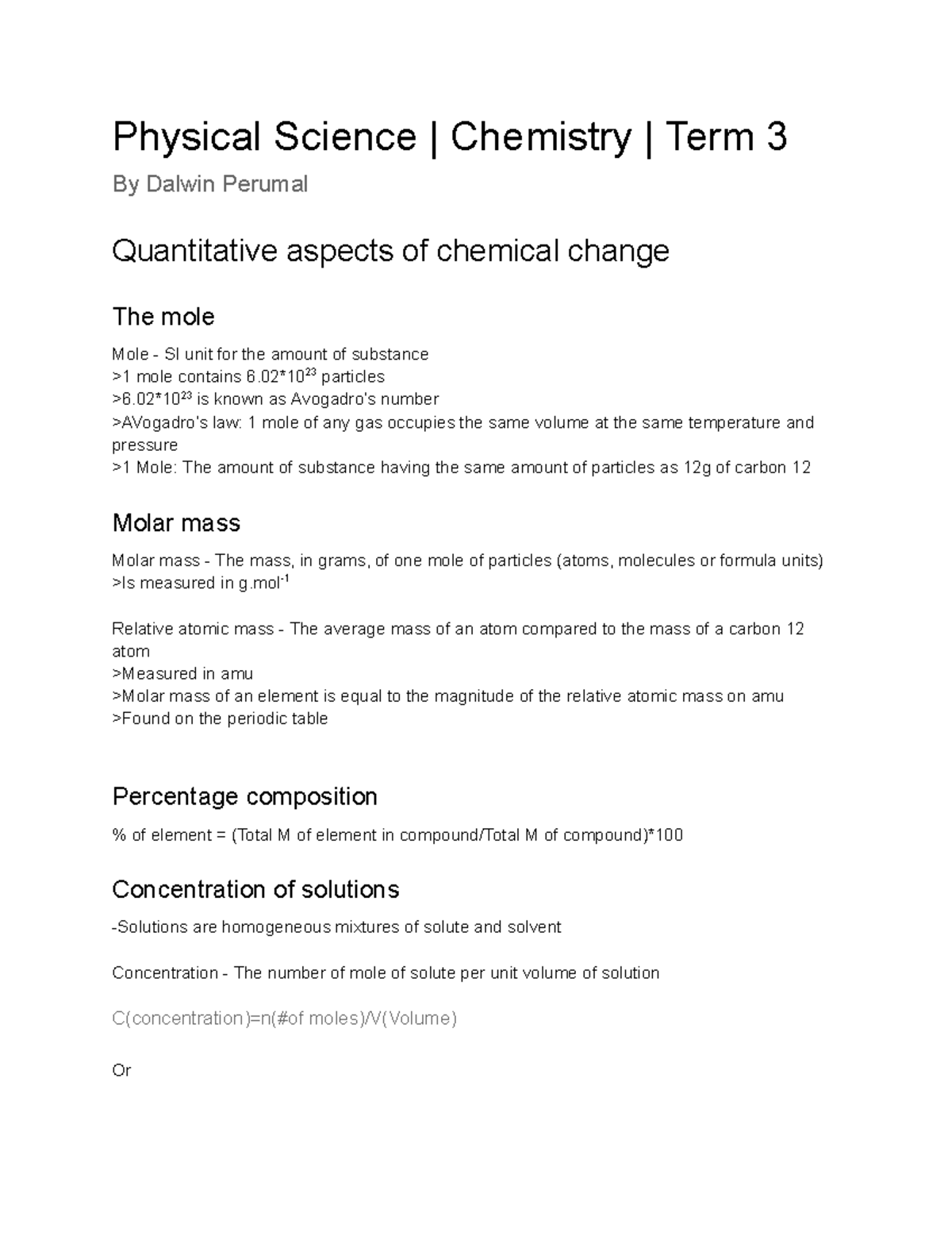 Physics T3 - Physical science term 3 notes - Physical Science ...