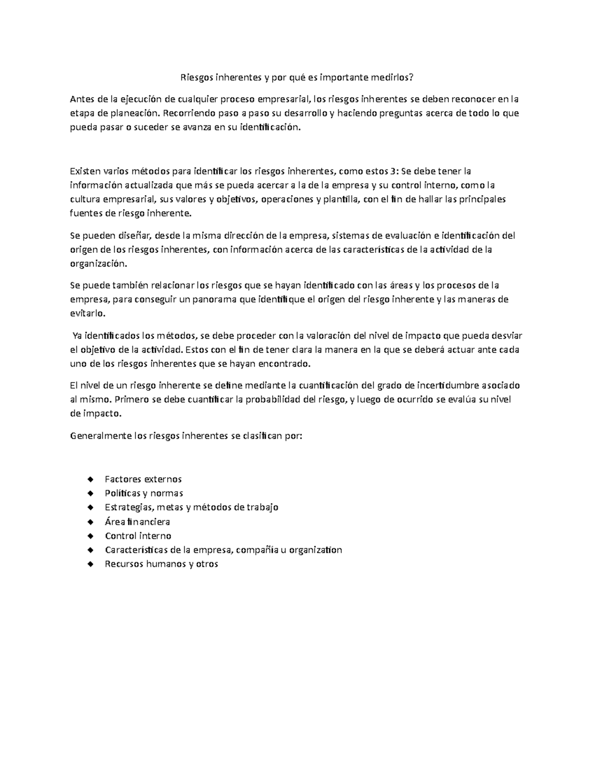 Riesgos inherentes y por qué es importante medirlos - Recorriendo paso ...