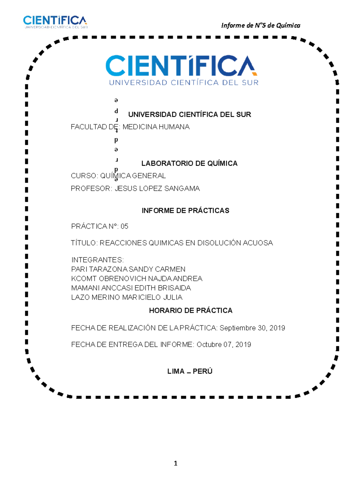 Discucion cambiada - Nota: 1 - UNIVERSIDAD CIENTÍFICA DEL SUR FACULTAD ...