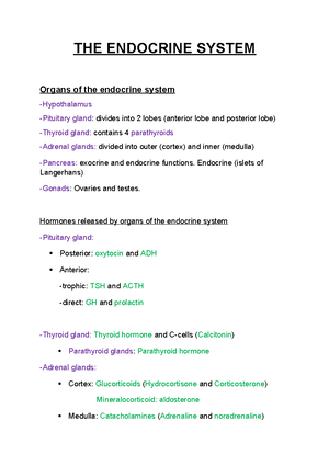 Tutorial 6 Endocrine system - What are the three general chemical ...