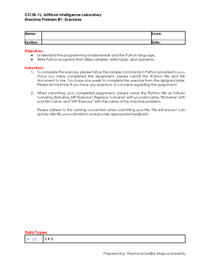 MP2 Exercise 1 - It is essential that almost all of the libraries in the PyData ecosystem ...