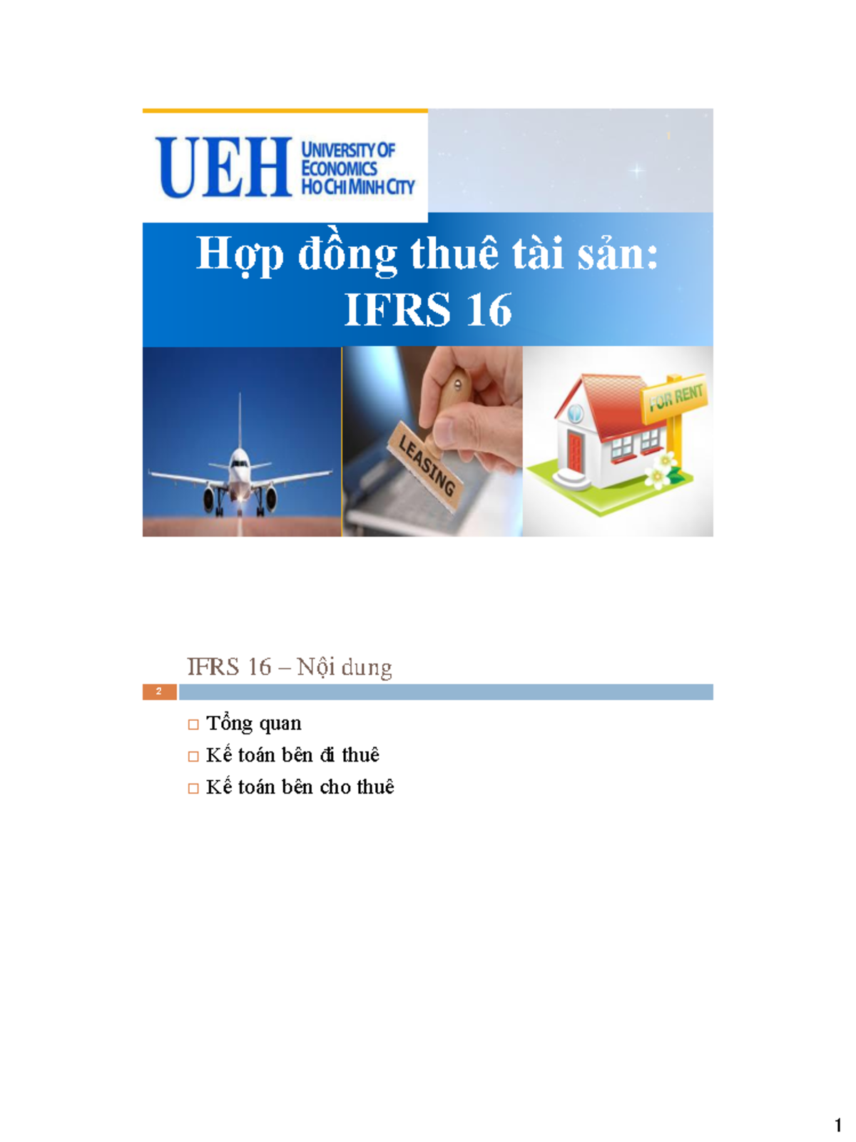 Ch 6 Thu TS IFRS 16 H p ng Thu T i S n IFRS 16 1 IFRS 16