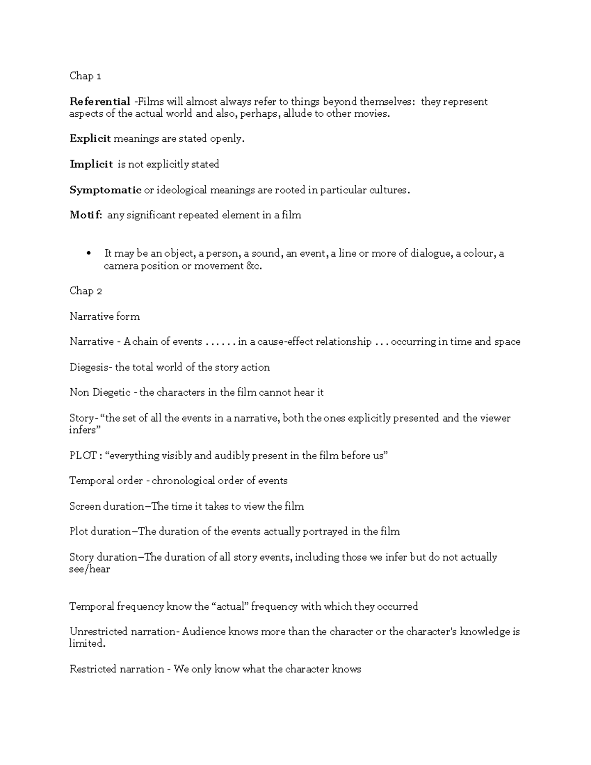 Chap 1-2 lecture notes - Just the summary of powerpoint shown in class ...