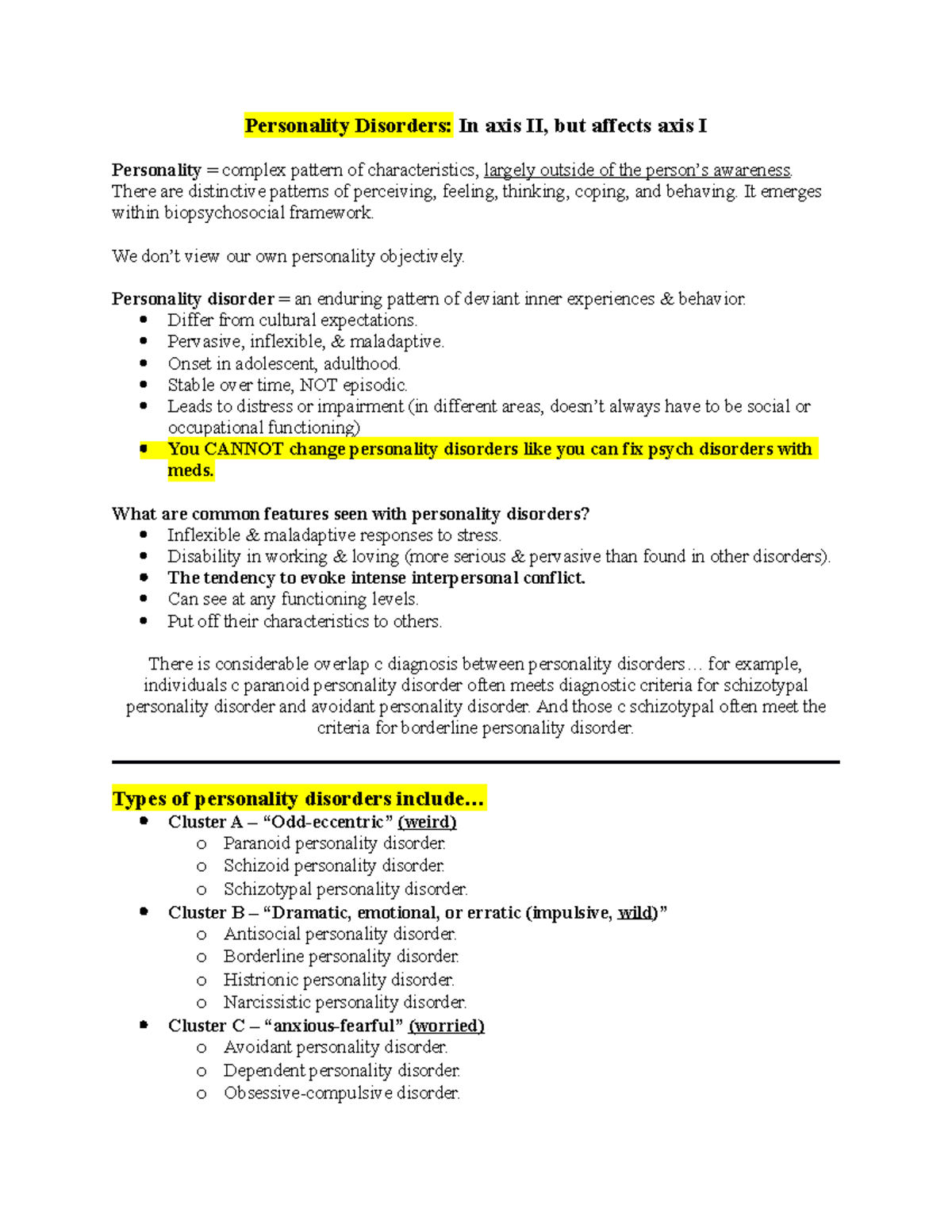 Personality Disorders - There are distinctive patterns of perceiving ...