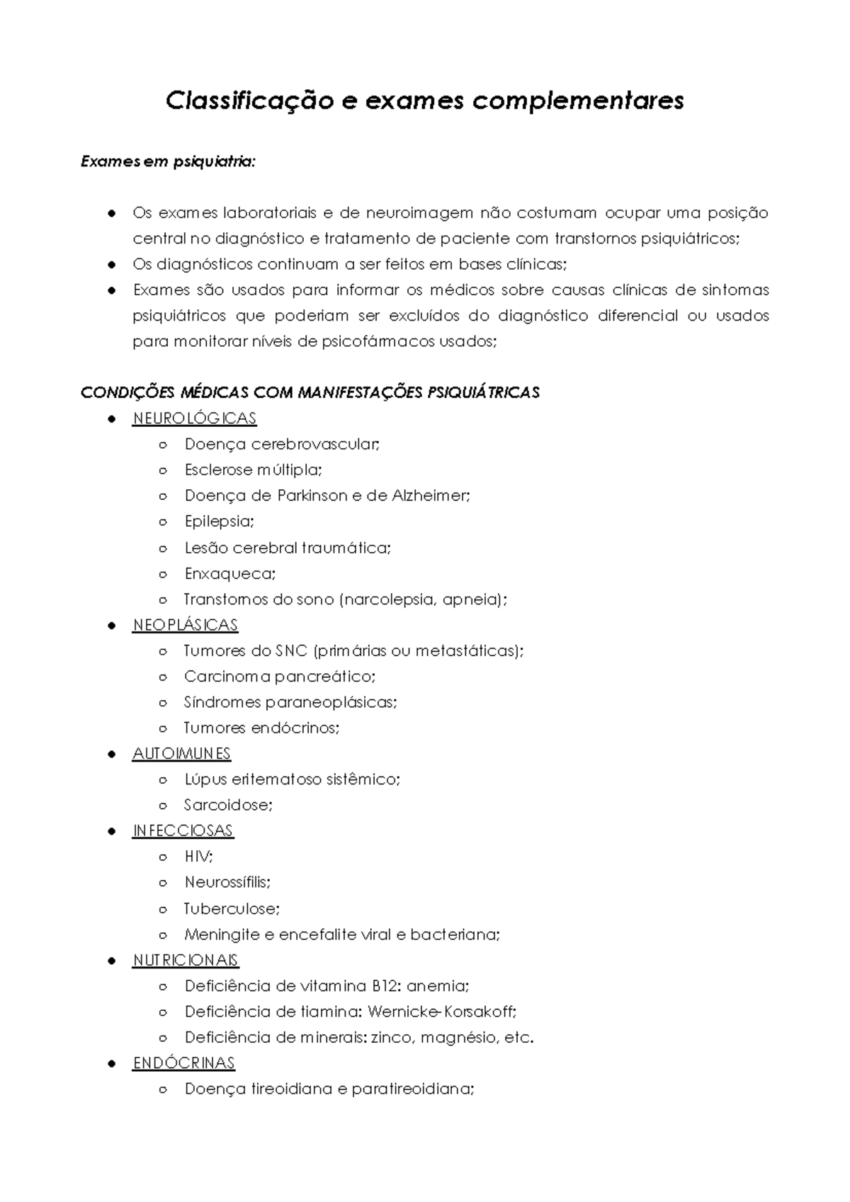 4. Classificação e Exames complementares - Classificação e exames ...