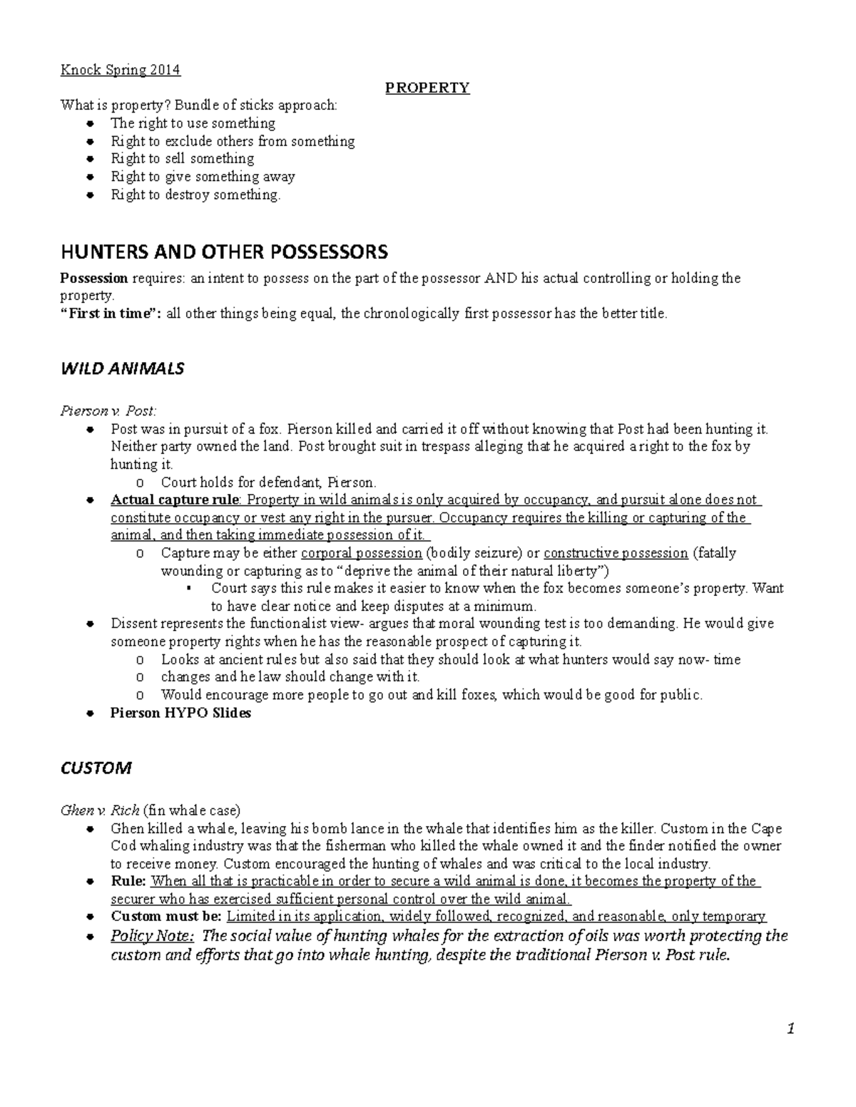 Myers Property Outline Knock - Knock Spring 2014 PROPERTY What is ...