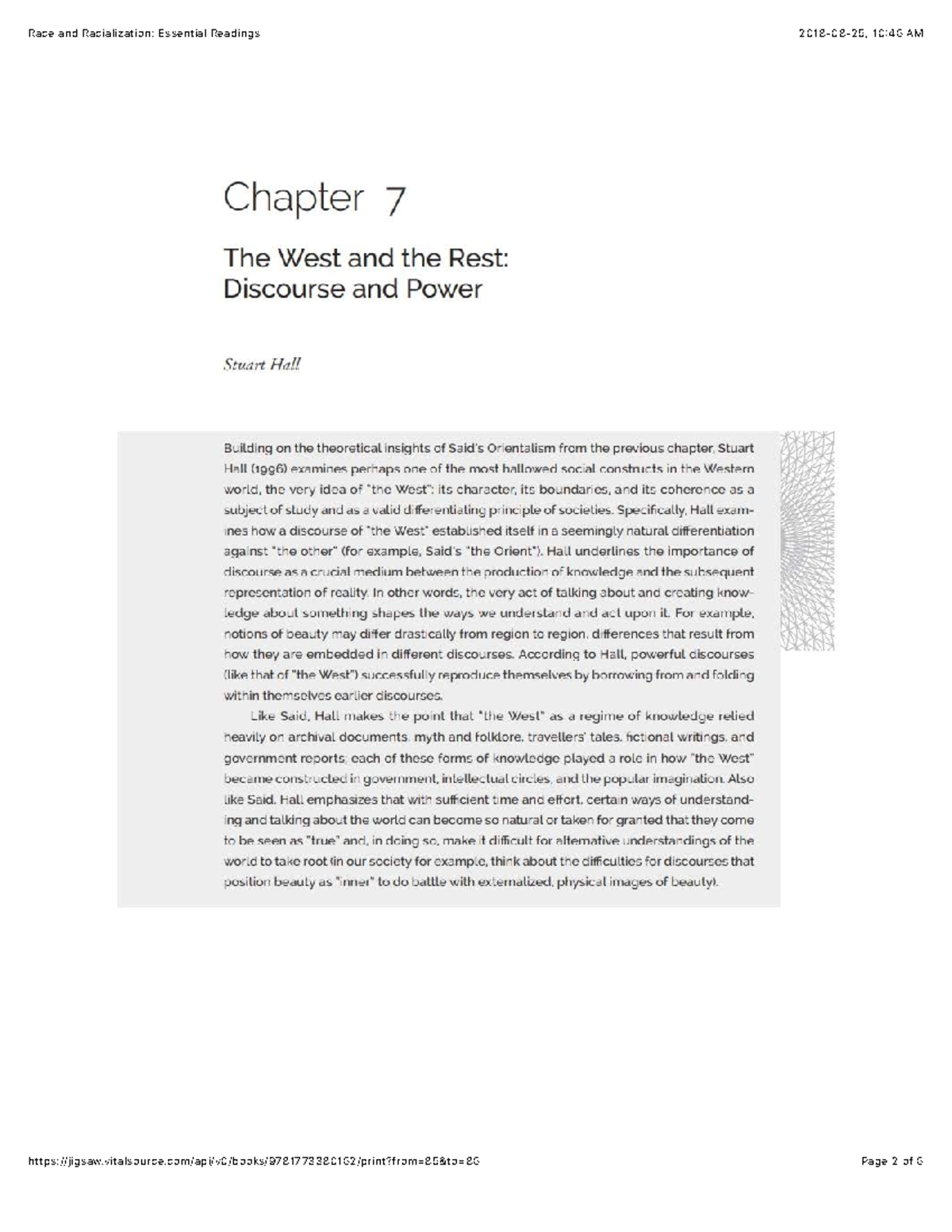 Hall - reading from geso1002h - Chapter 7 The West and the Rest ...