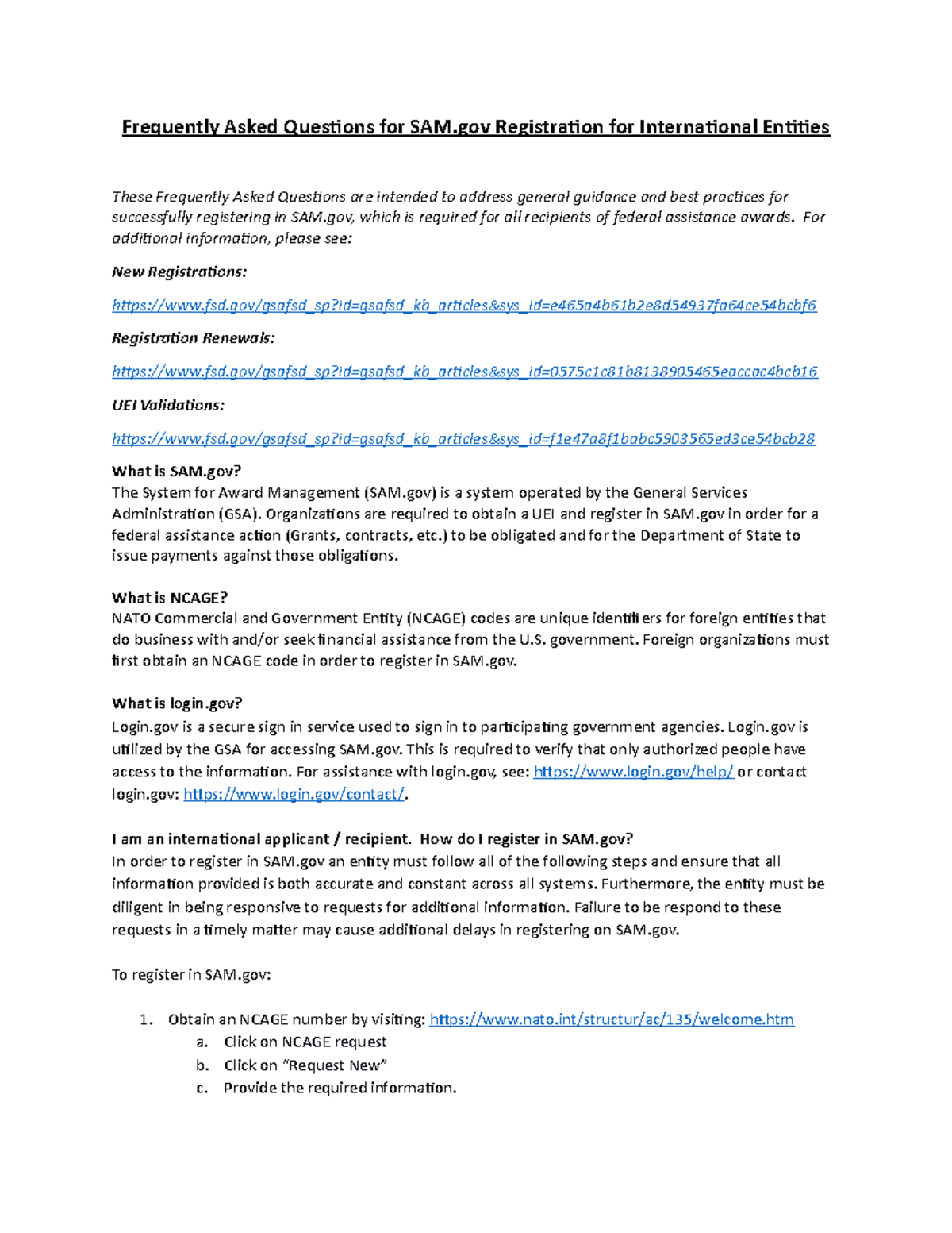 UEI and SAM.gov FAQs updated 092922 (002) - Frequently Asked Questions ...