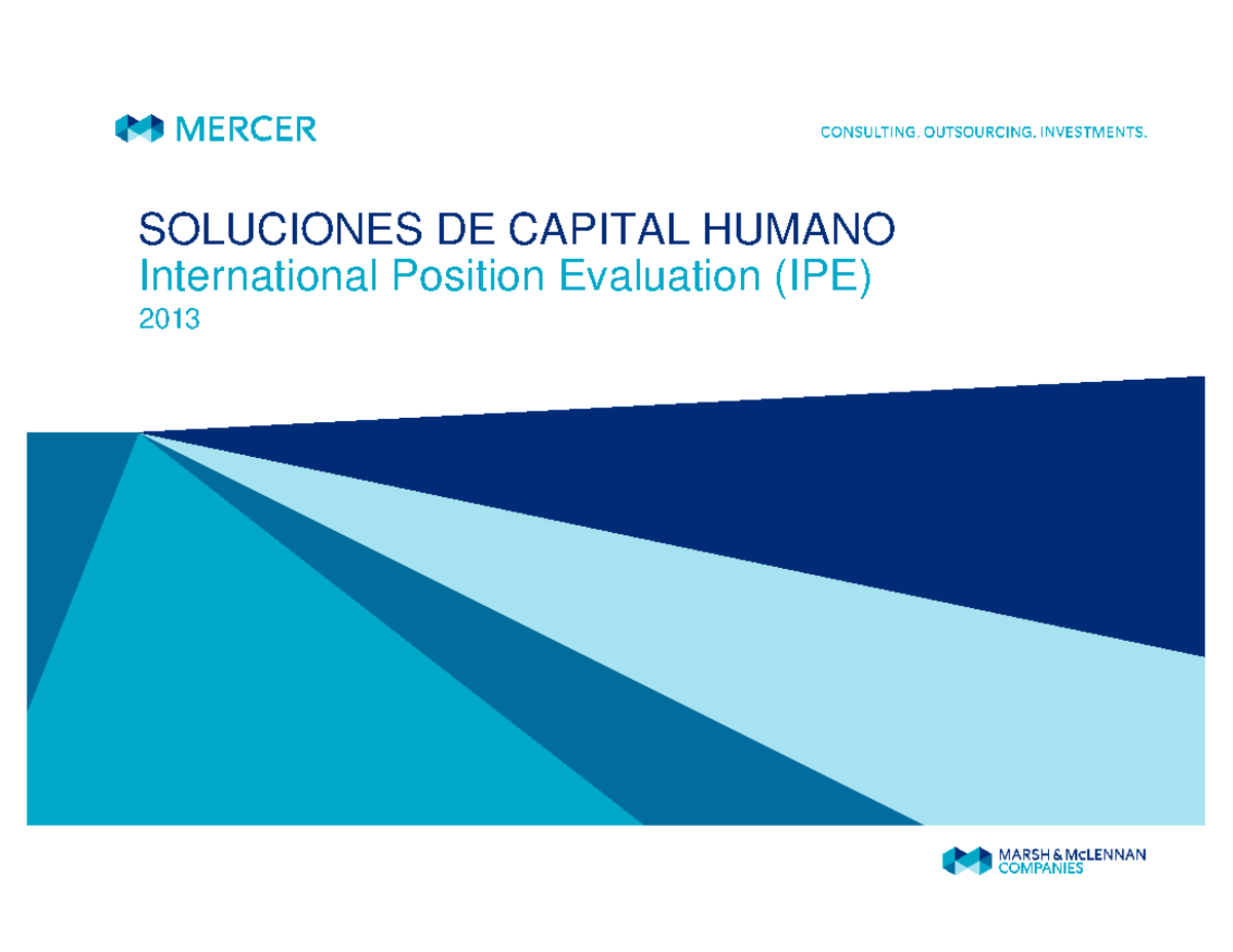 Propuesta DE Valor IPE Publico - SOLUCIONES DE CAPITAL HUMANO International Position Evaluation ...