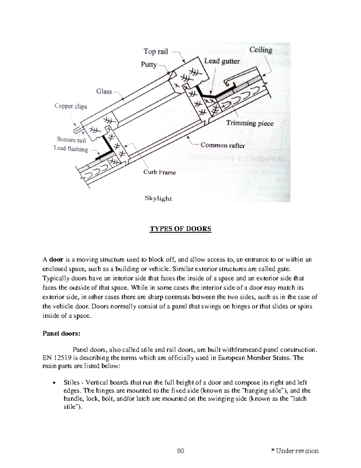 Types OF Doors - Lecture notes 8 - TYPES OF DOORS A door is a moving ...