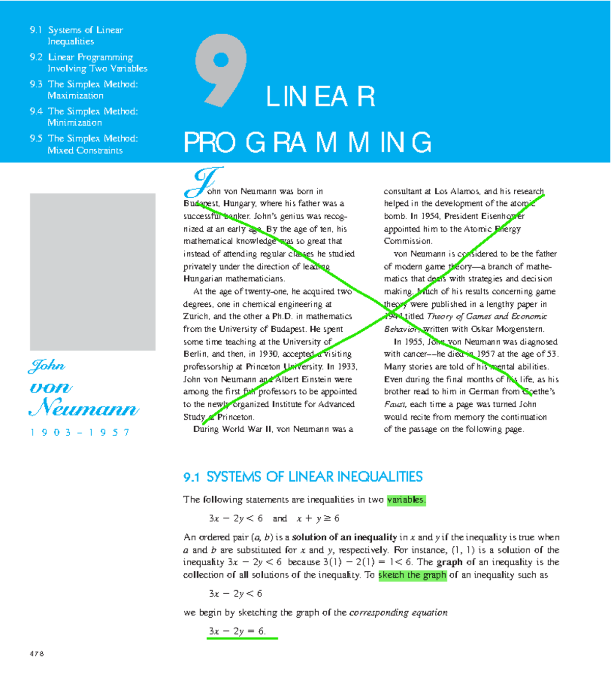 1 - liner programming - ####### 9 Systems of Linear ####### Inequalities ####### 9 Linear - Studocu
