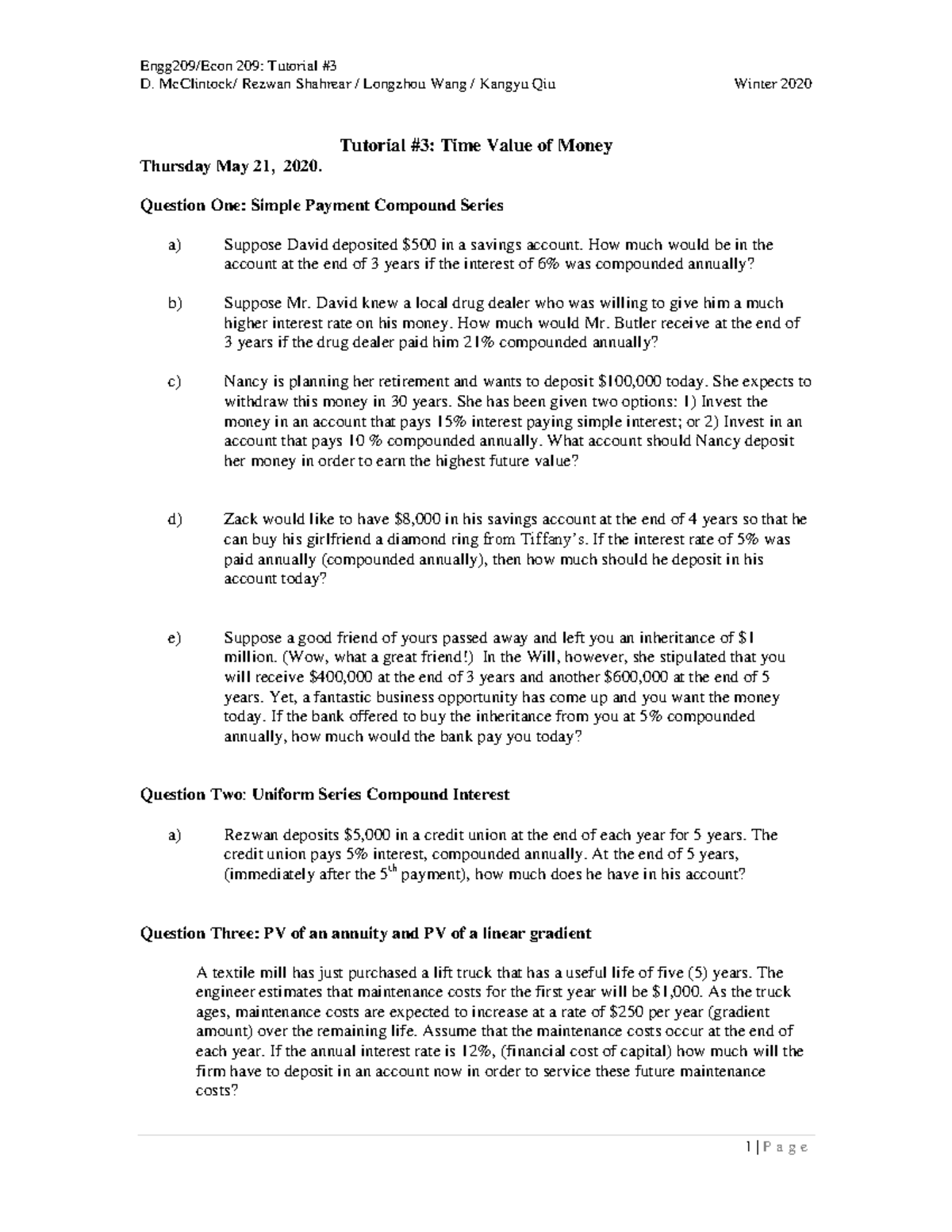 Econ 209 Tutorial 3. May 21. 2020 - Engg209/Econ 209: Tutorial D ...