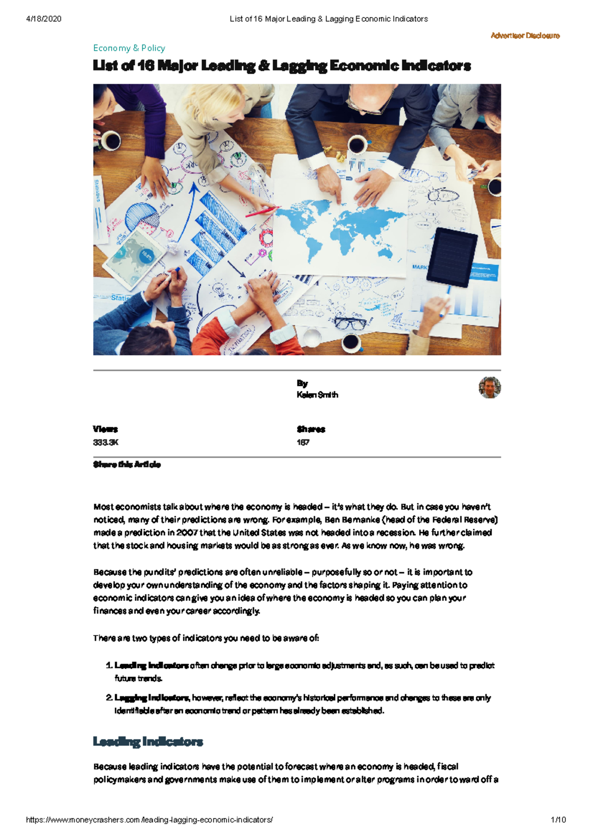 Leading & Lagging Indicators - Finance and Banking - UB - Studocu