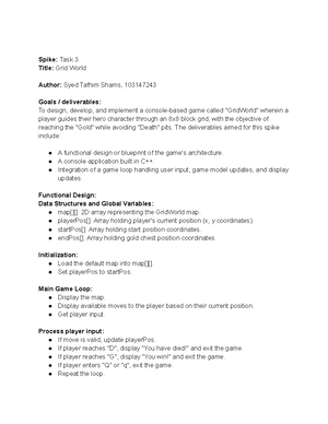 Task 01 Lab Repository Setup - COS30031 Games Programming © 2024 ...