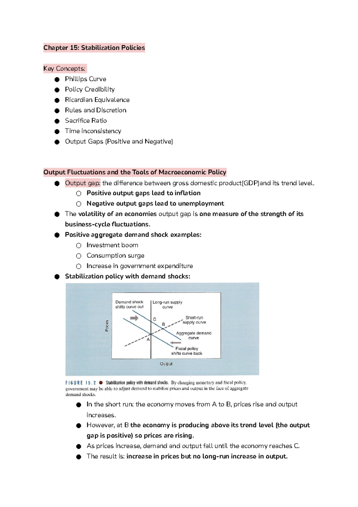 Chapter 15 Stabilization Policies - Chapter 15: Stabilization Policies ...