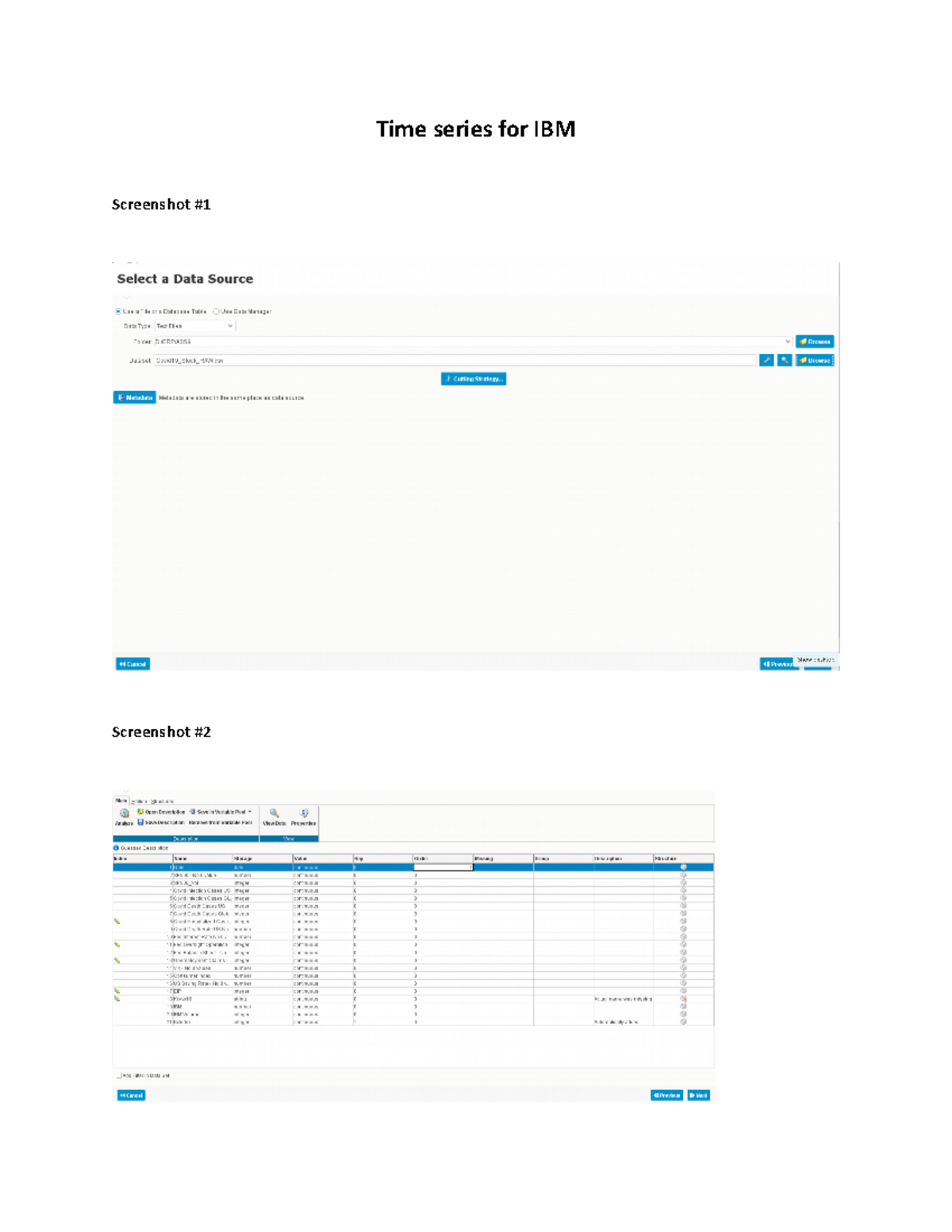 Time Series IBMonline dataset - ISAM 5431 - Time series for IBM ...