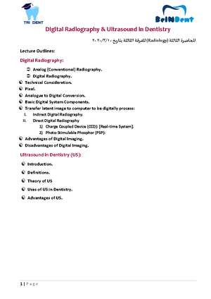 Extraoral Radiographs - oral radiology - Studocu