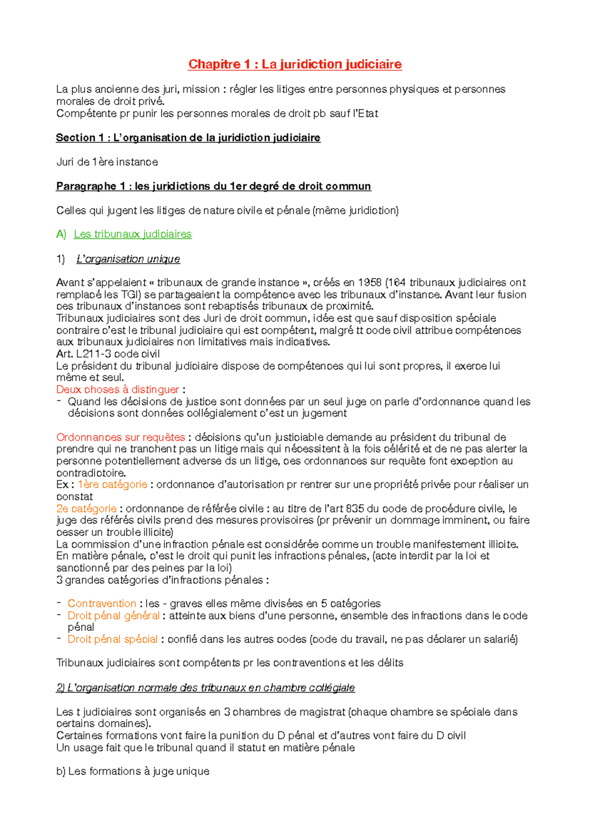 Orga juridictionnelle ch.2 pdf - Chapitre 1 : La juridiction judiciaire La plus ancienne des ...