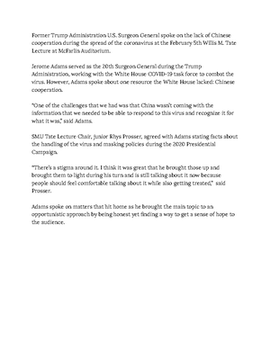 Verbs of Attribution and Leads - Studocu