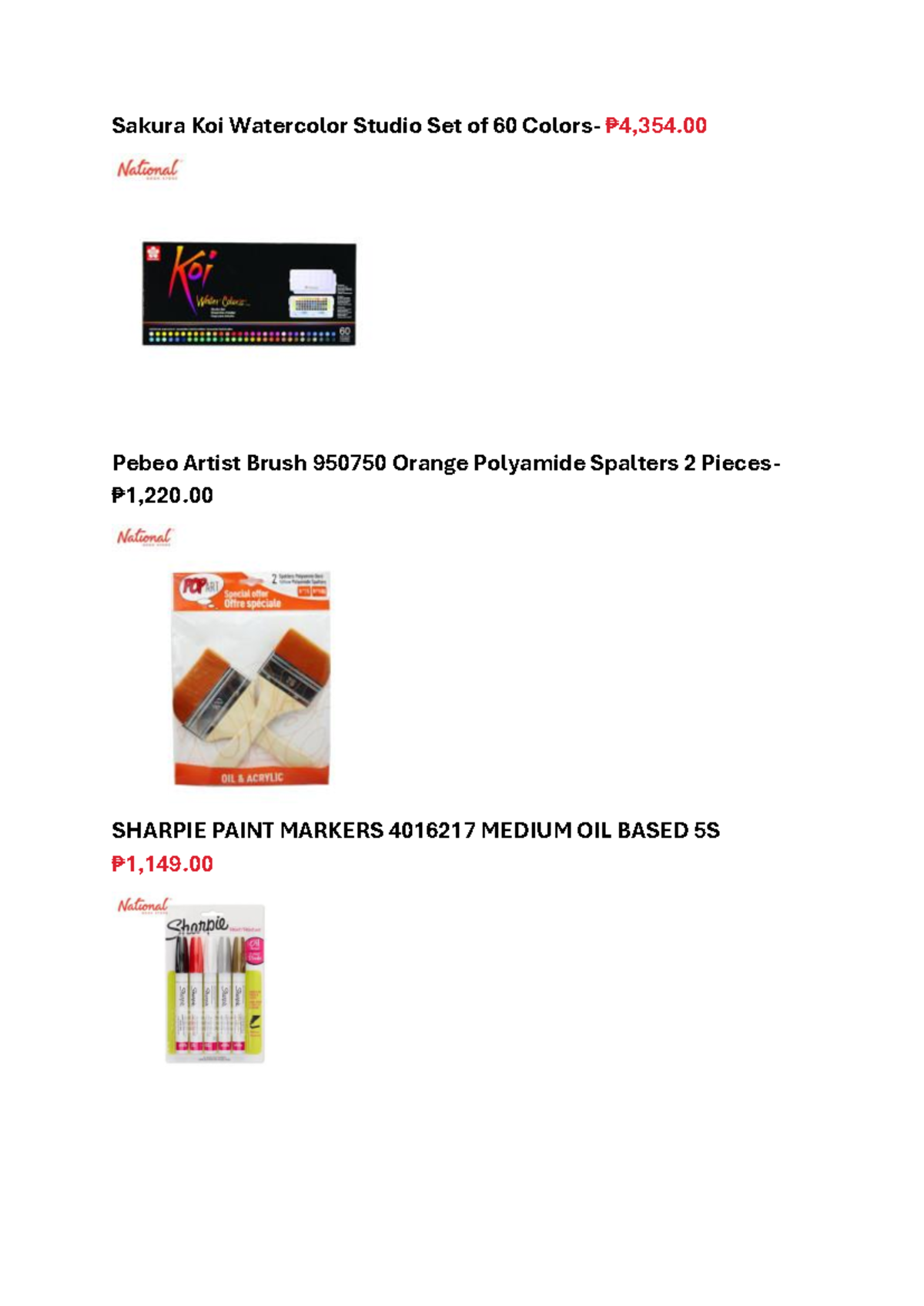 ART MATERIALS THAT IS USED FOR MAKING PAINTINGS - Sakura Koi Watercolor ...