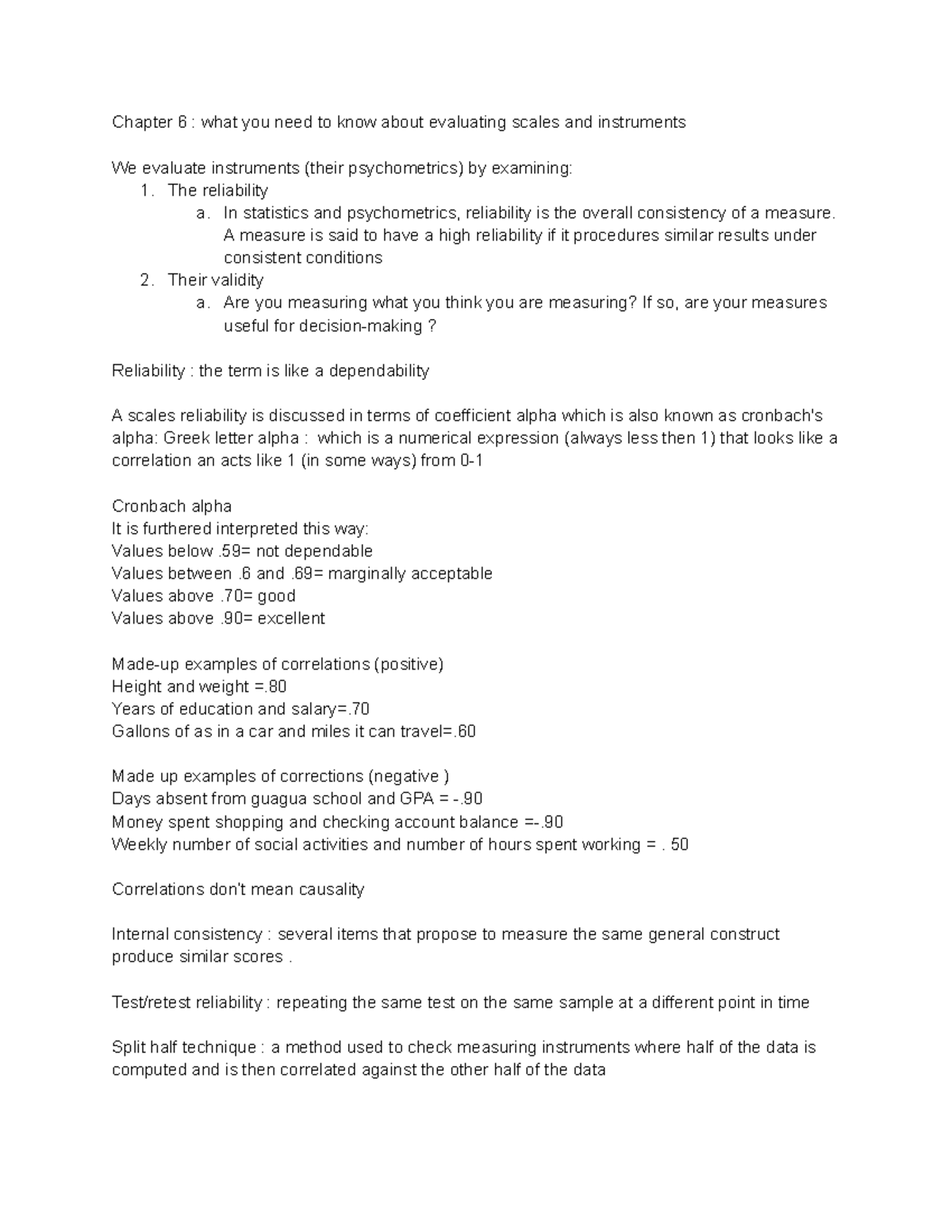 Chapter 6 what you need to know about evaluating scales and instruments - SWK 2280 - Studocu