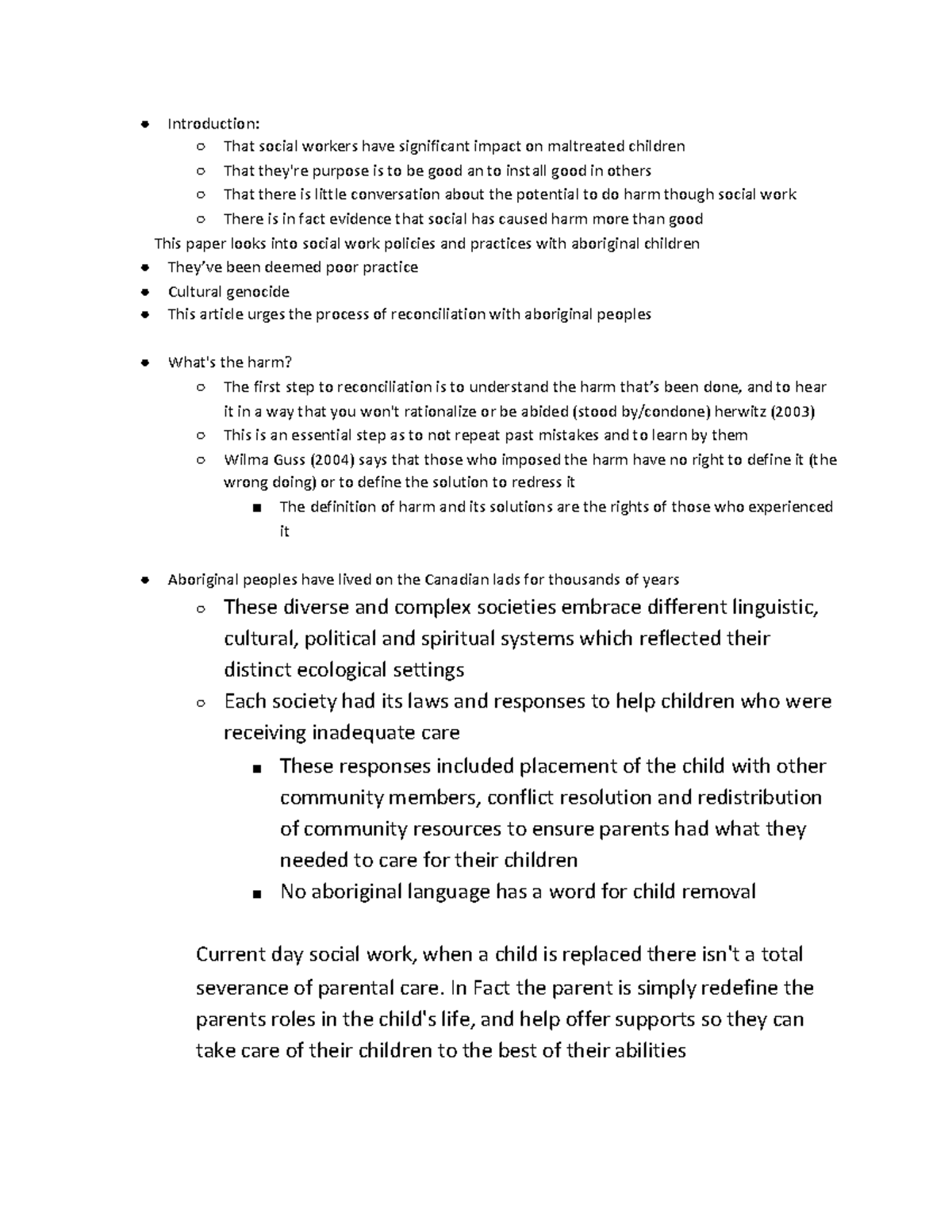 SW - Lecture notes 1-3 - Introduction: That social workers have ...