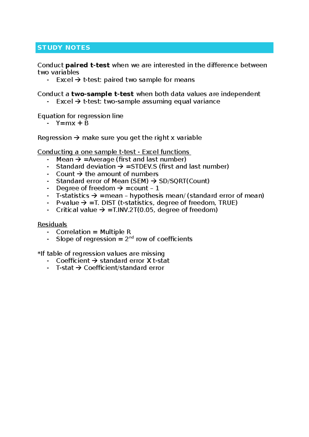 Study Notes - STAT1250 - MQ - Studocu