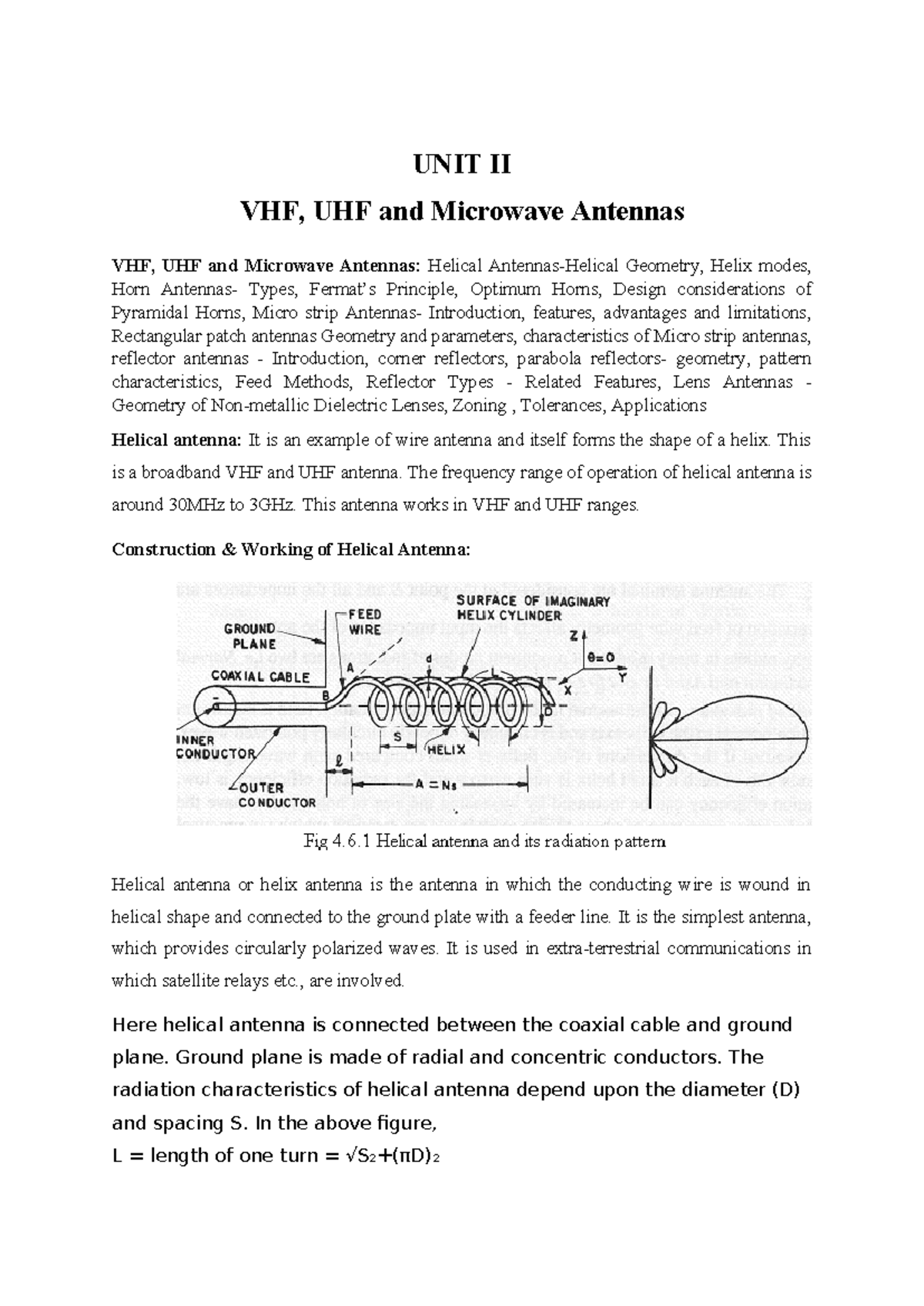 A&ME UNIT-II - unit wise notes - UNIT II VHF, UHF and Microwave ...