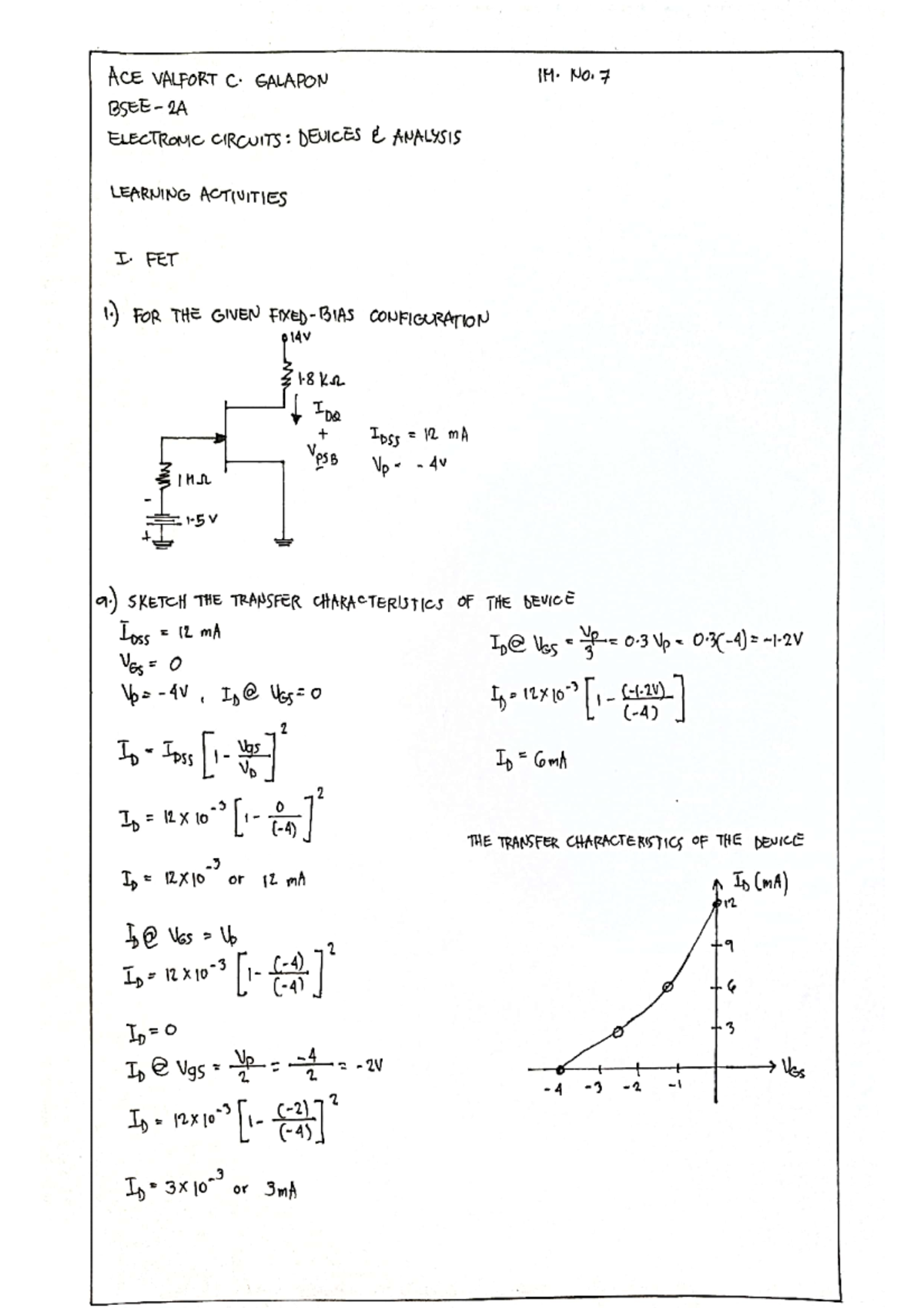 IM7 Galapon ECE01 2 Ndsem 2020 2021 - Bachelor of Electronics and ...
