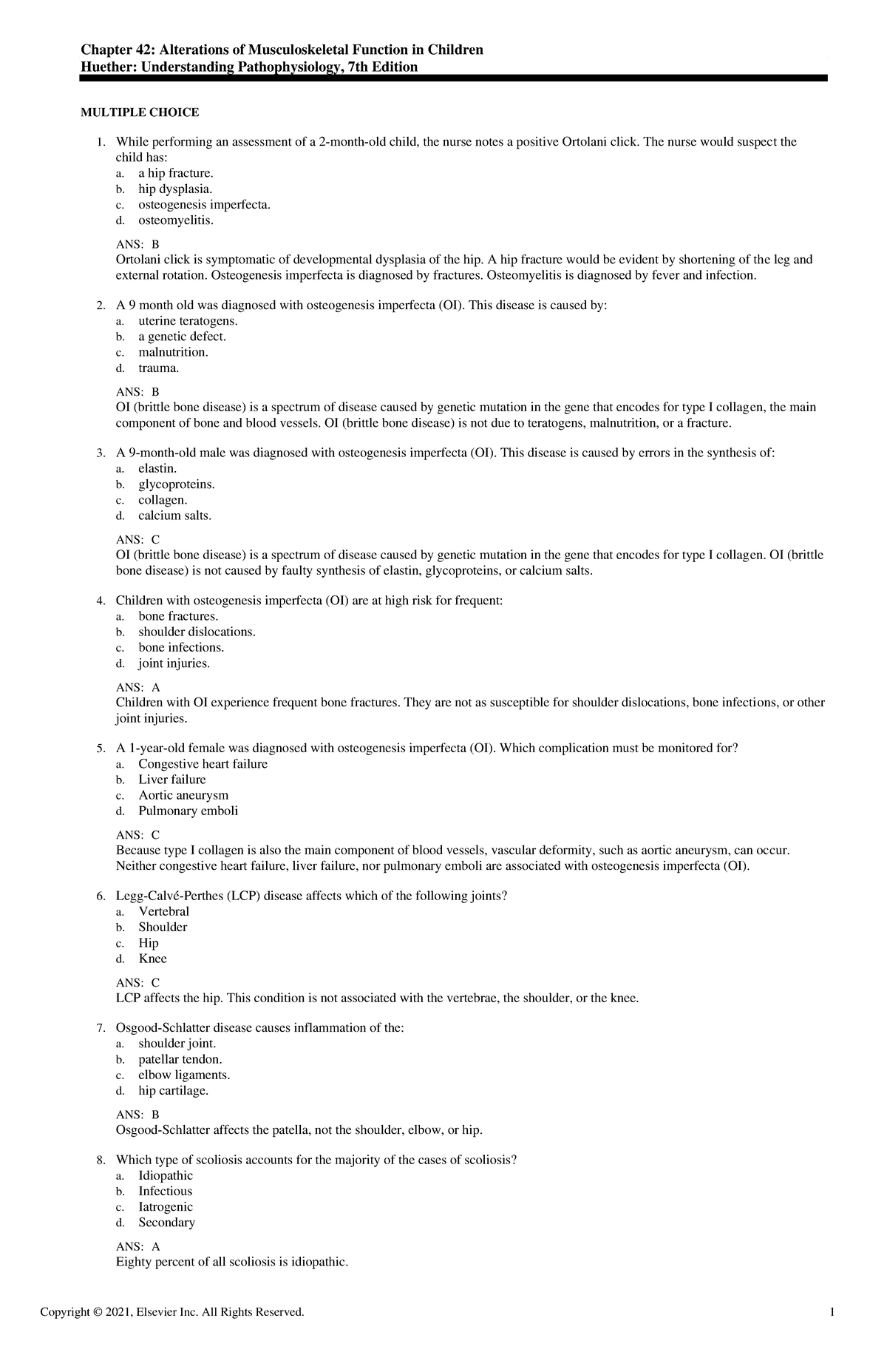 Exam View - Chapter 42 - practice questions - Copyright © 2021 ...