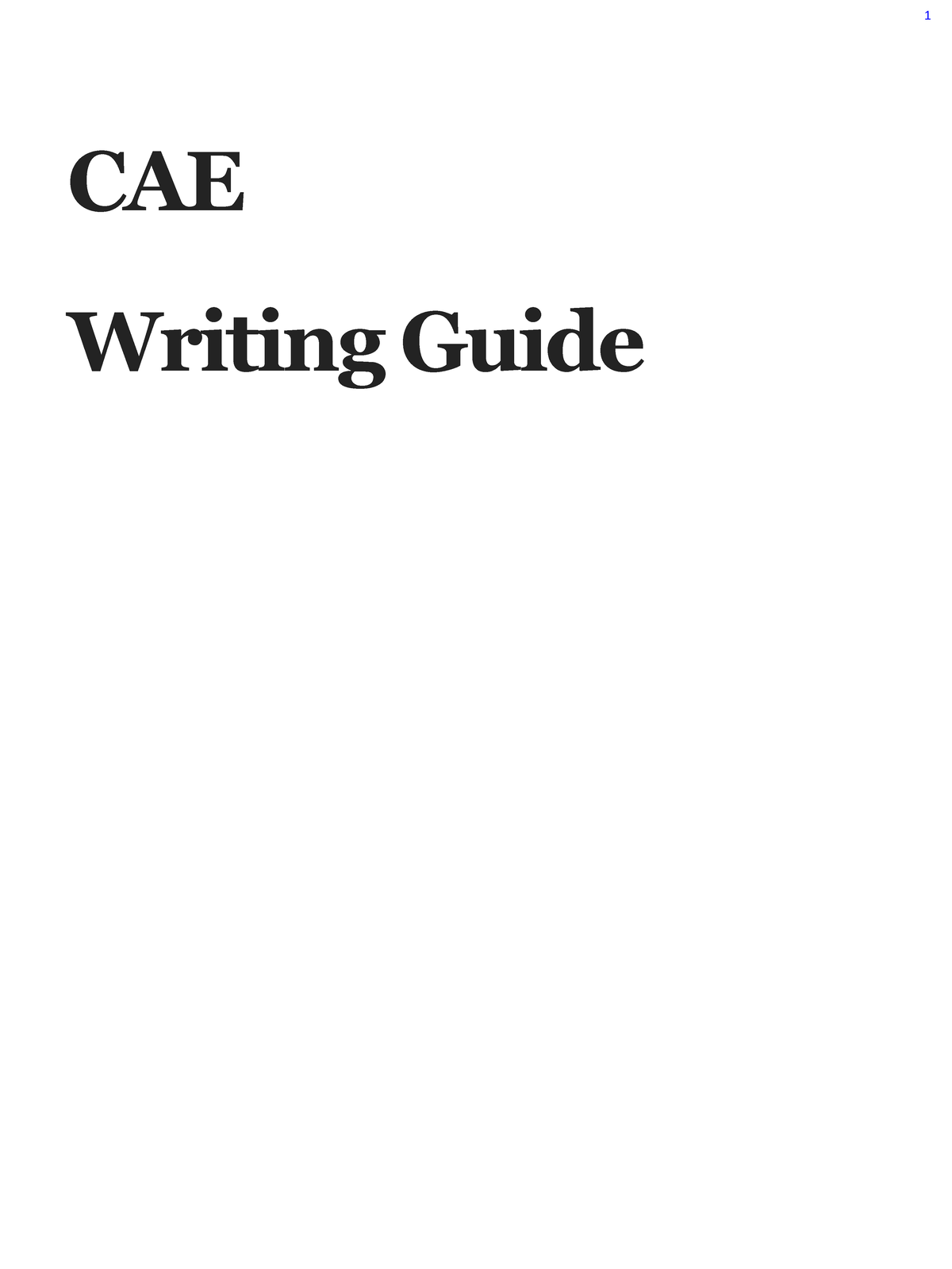Writing C1 - CAE Writing Guide 2 of 17 Part 1- Essay Basic Paragraph ...