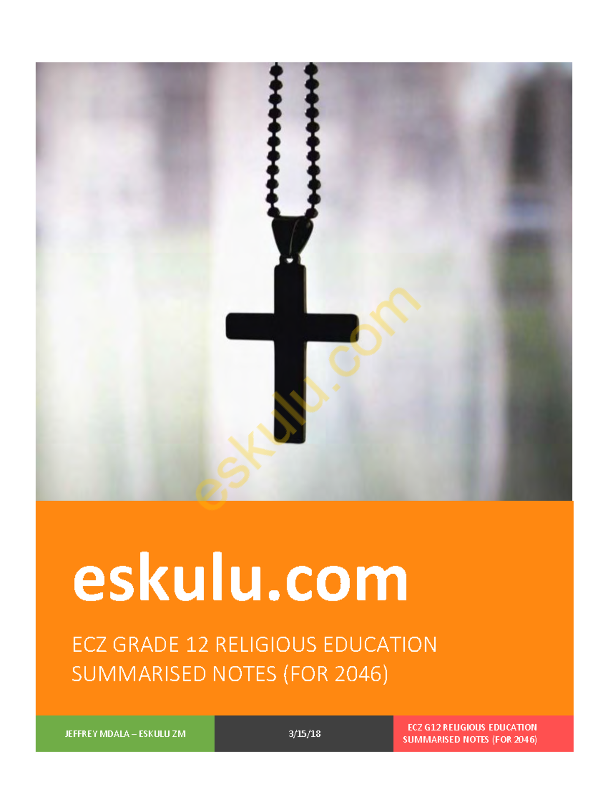 Eskulu Grade 12 RE Notes - eskulu ECZ GRADE 12 RELIGIOUS EDUCATION ...