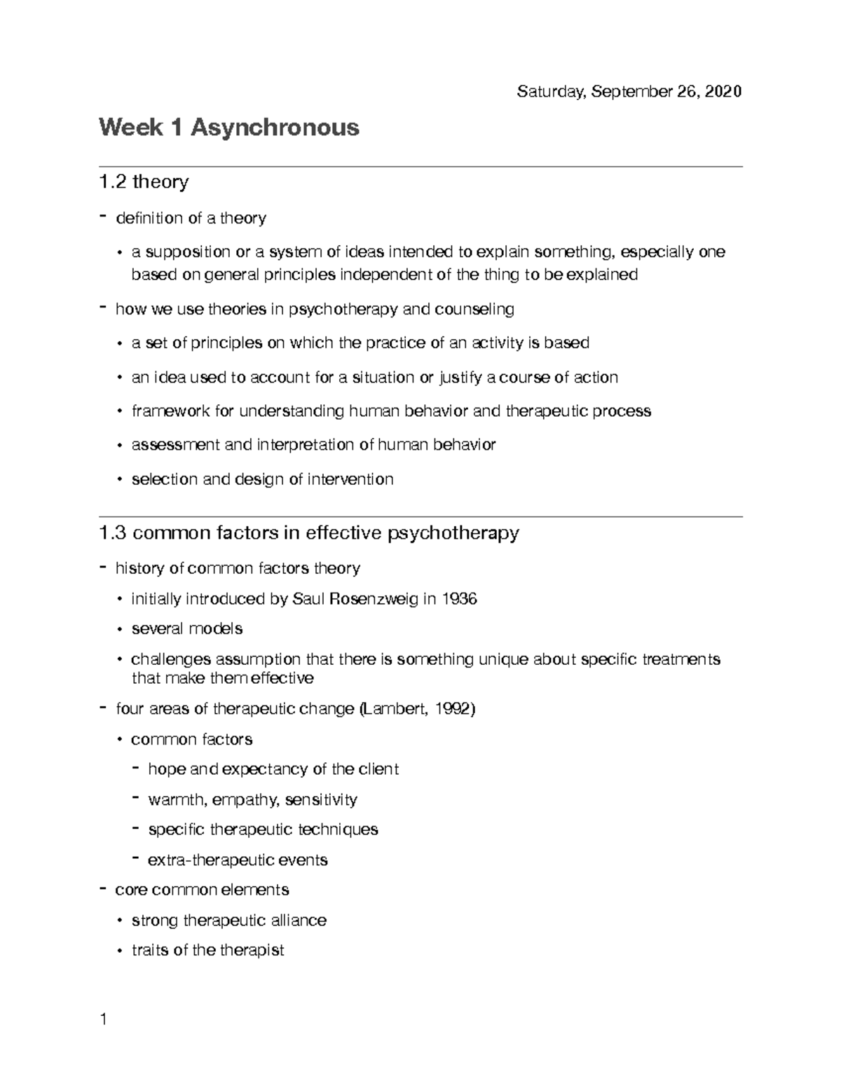 612 week 1 - lecture notes - Week 1 Asynchronous 1 theory - definition ...