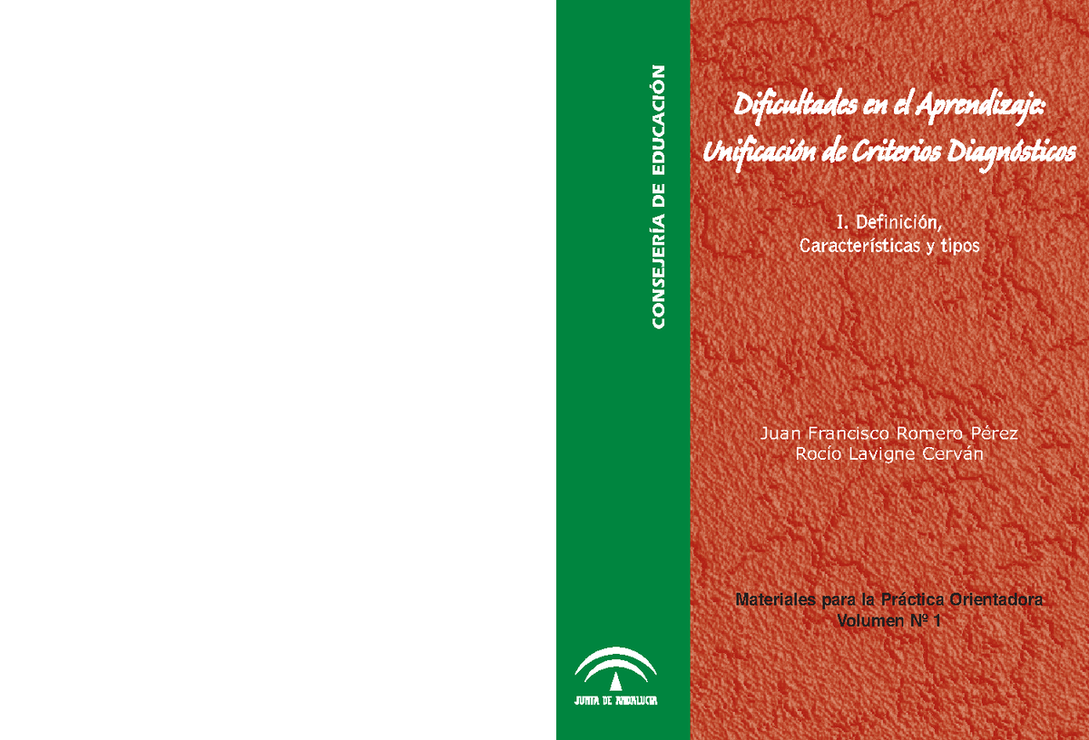 Libro Dificultades EN EL Aprendizaje, Unificacion DE Criterios, Diagnostico - - Studocu
