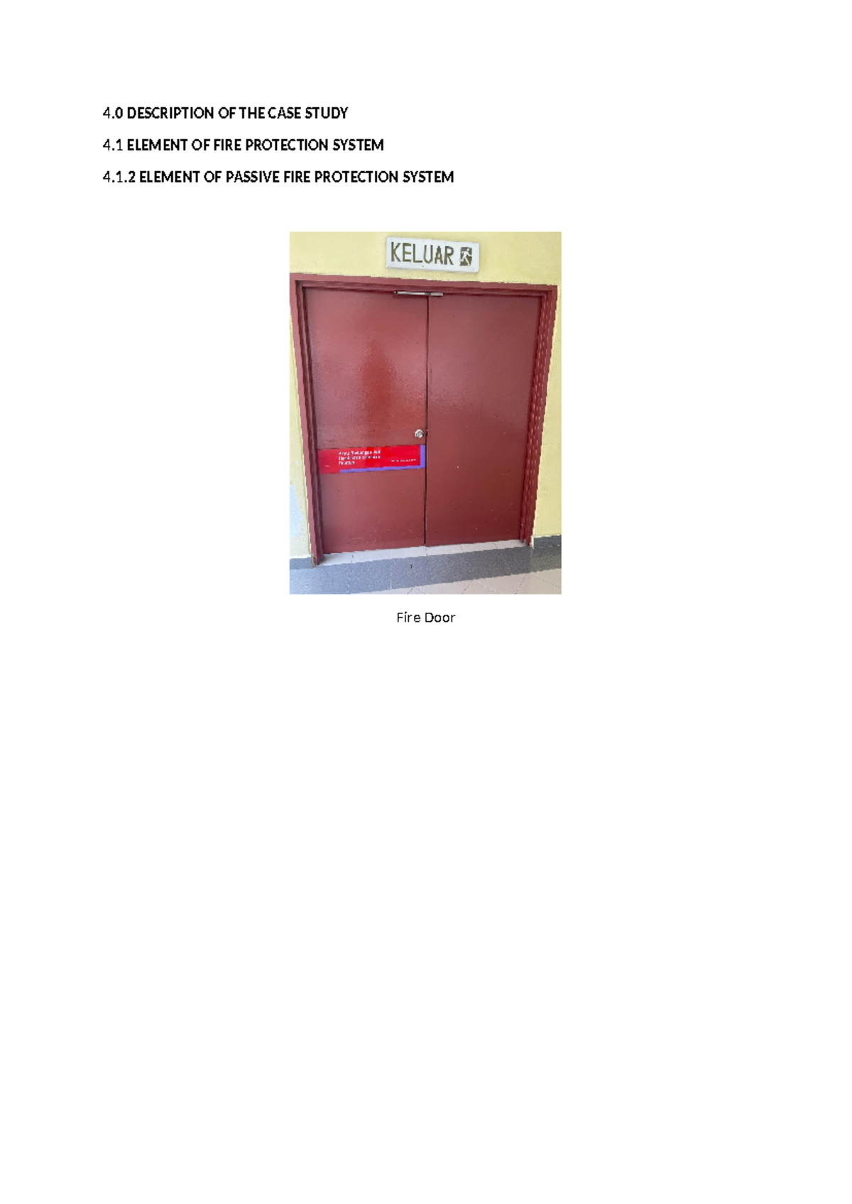 Passive FIRE Protection - Building surveying - 4 DESCRIPTION OF THE ...