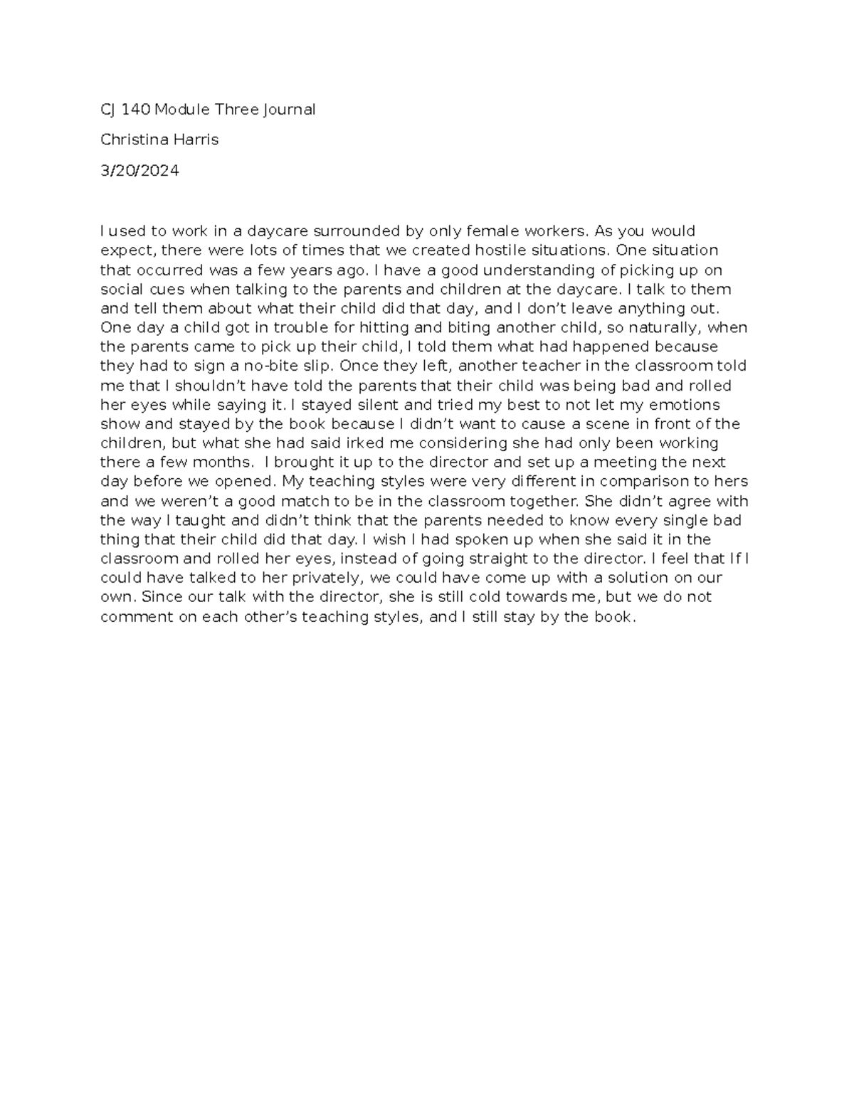 CJ 140 Module Three Journal - CJ 140 Module Three Journal Christina ...