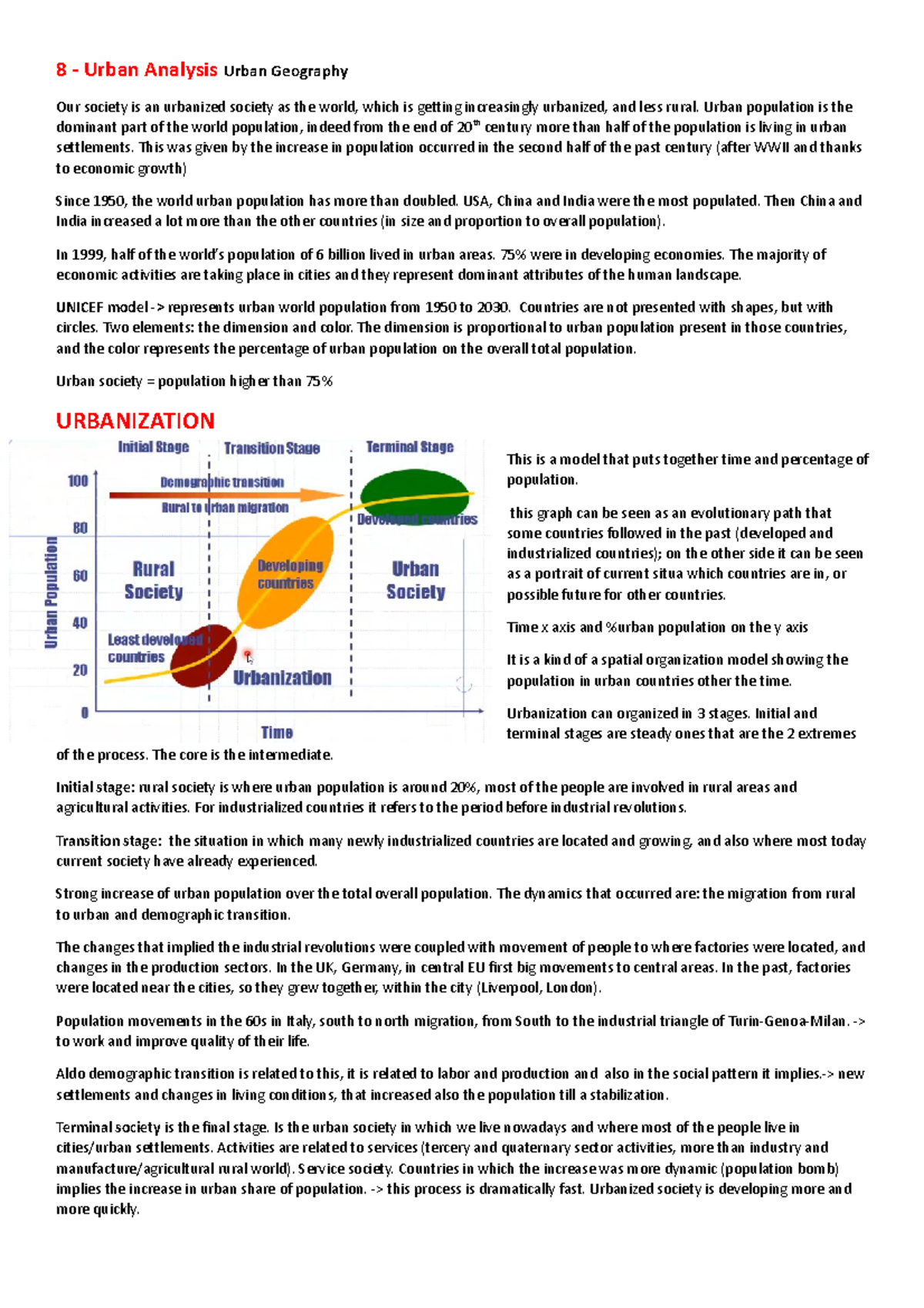 8 - eco geo - 8 - Urban Analysis Urban Geography Our society is an ...