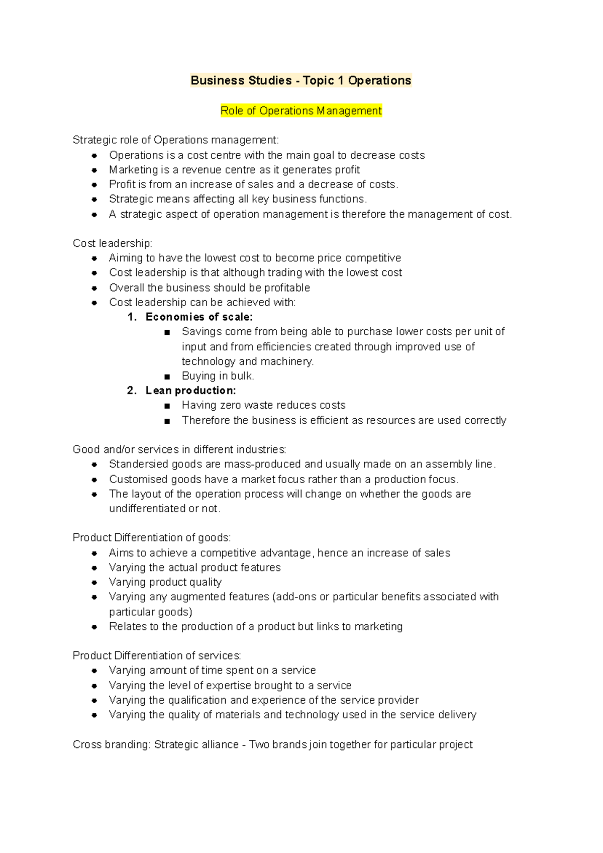 Business Studies - Topic 1 - Google Docs - Business Studies - Topic 1 ...